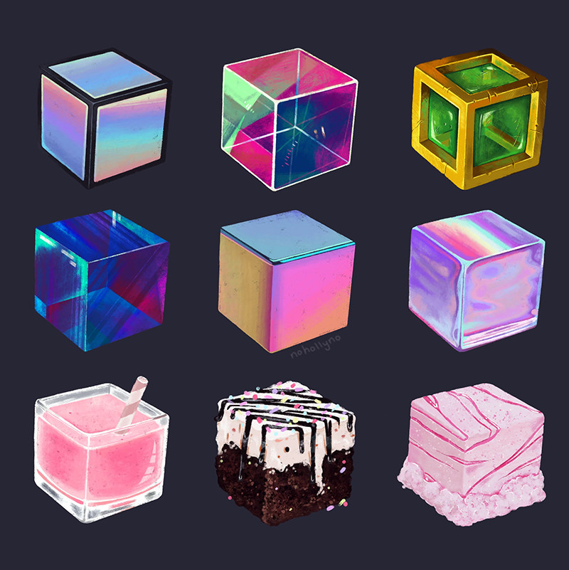ArtStation - Material study cubes, Holly Norris