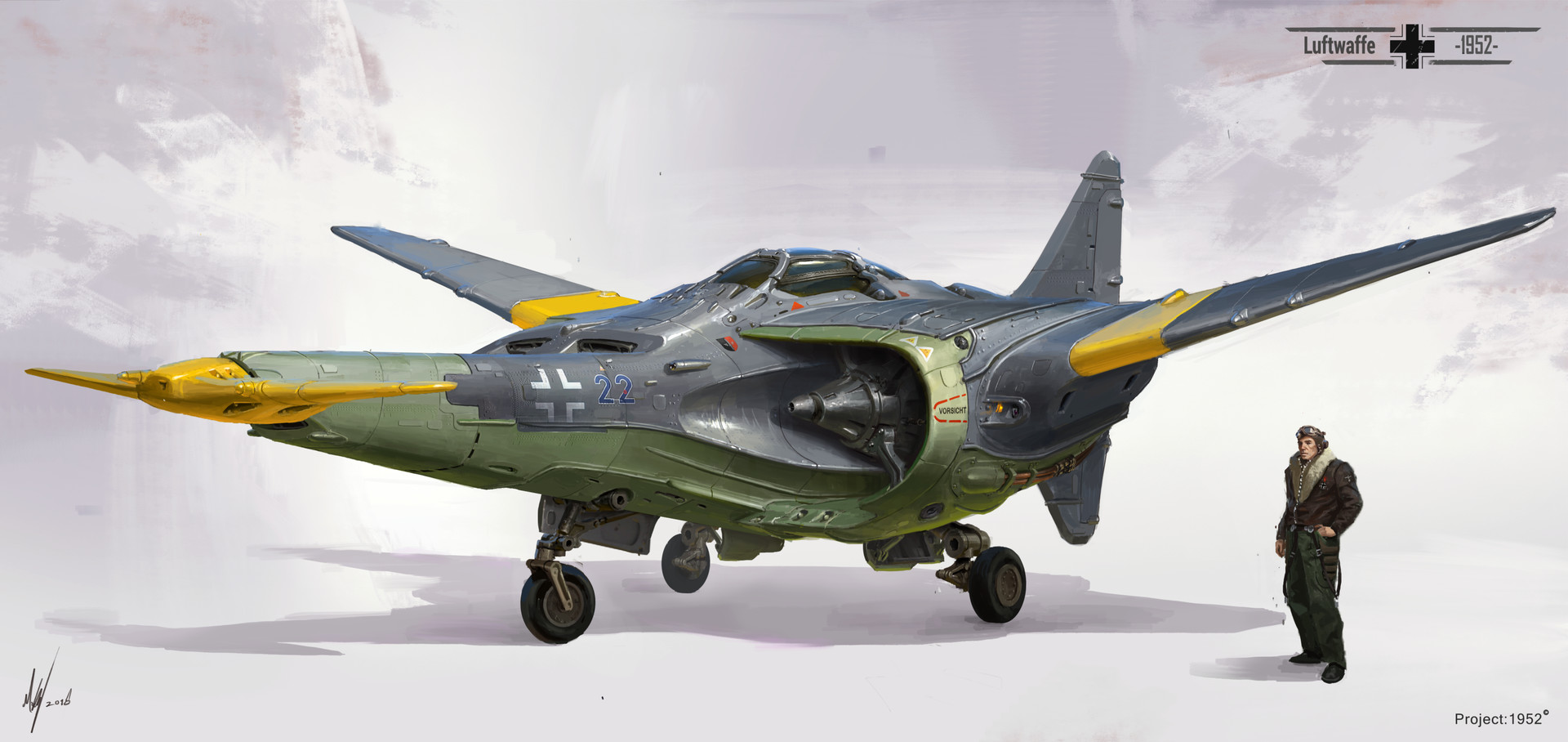 ArtStation - project: 1952 Luftwaffe reconnaissance craft Final