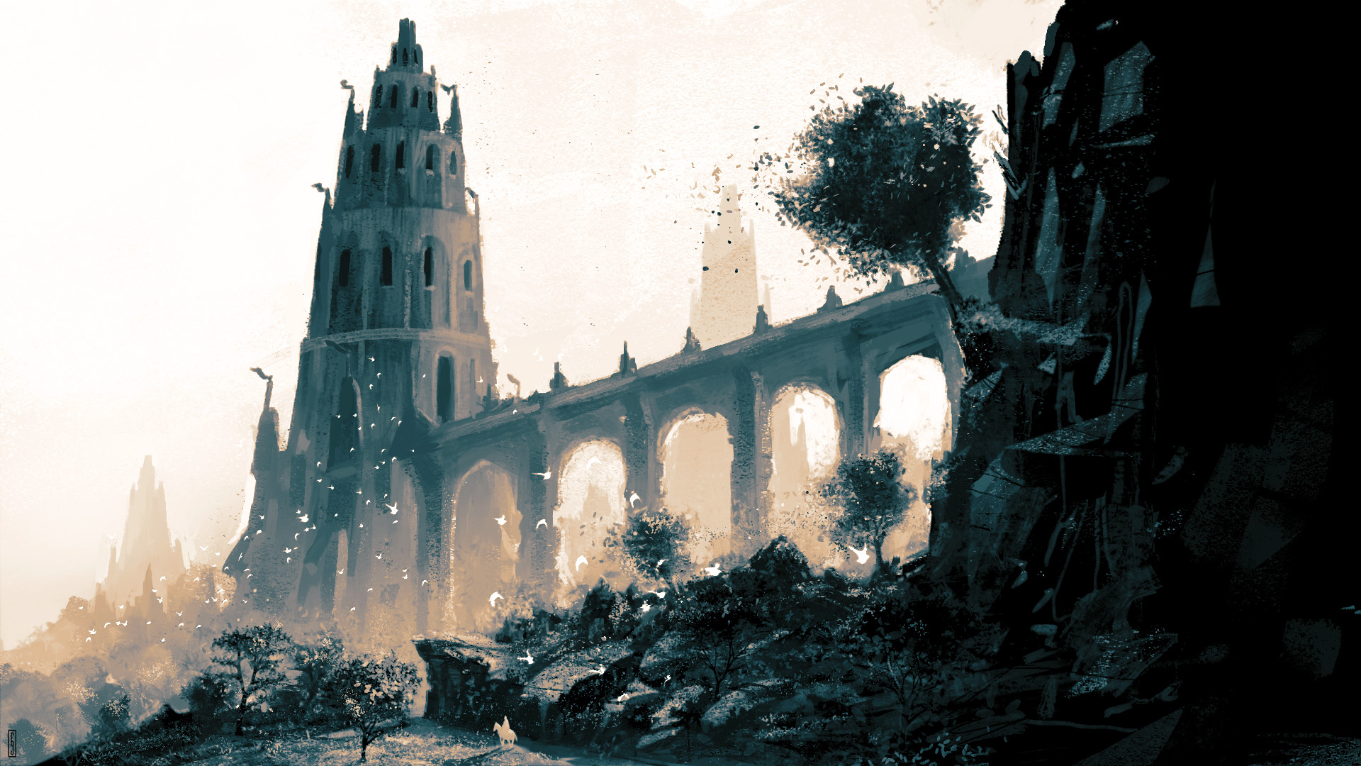 ArtStation - Lightning and base color test