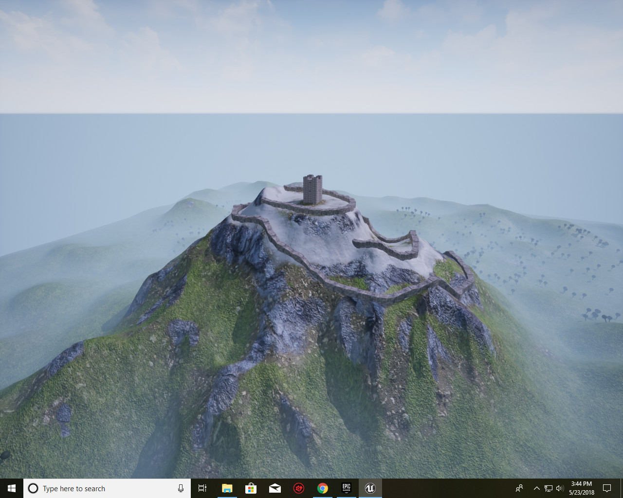 ArtStation - Medieval Castle on a mountain.