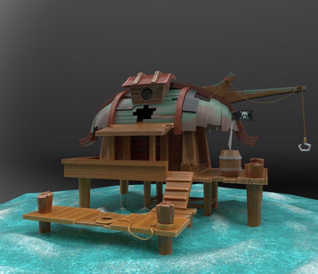 ArtStation - Stylized Pirate House