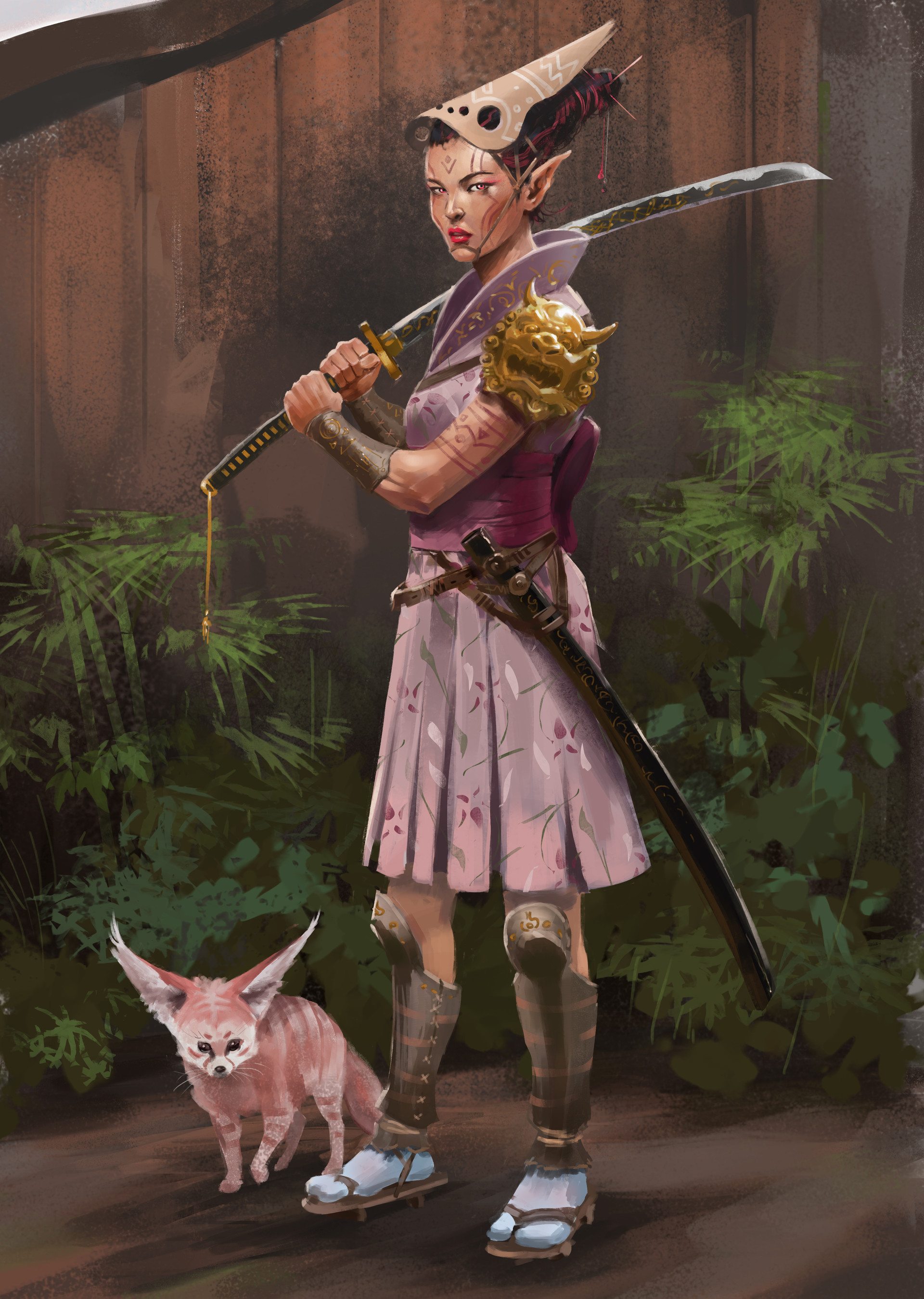 ArtStation - ninjaSamurai Elf!