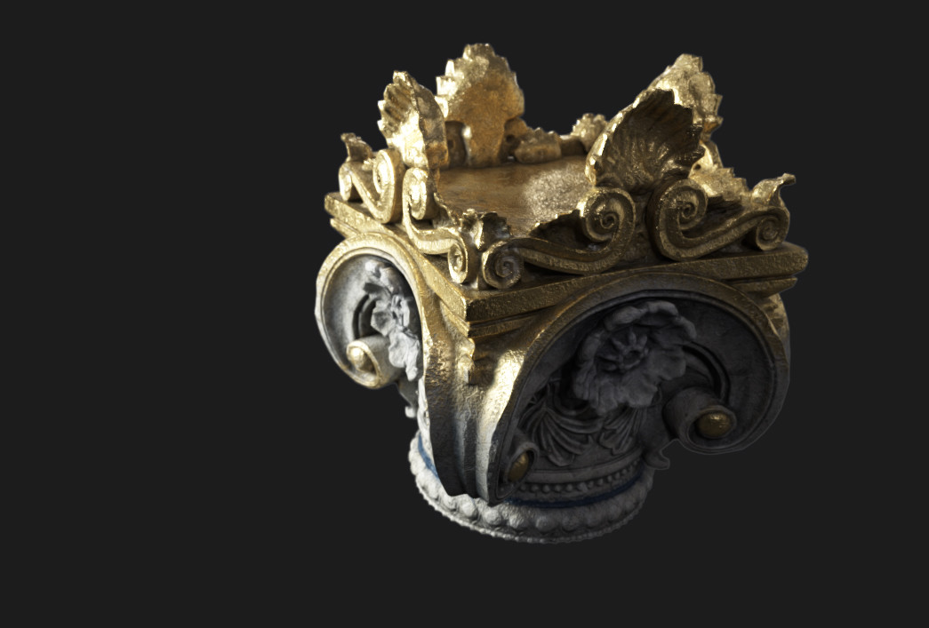 ArtStation - Low poly Corinthian column crown piece