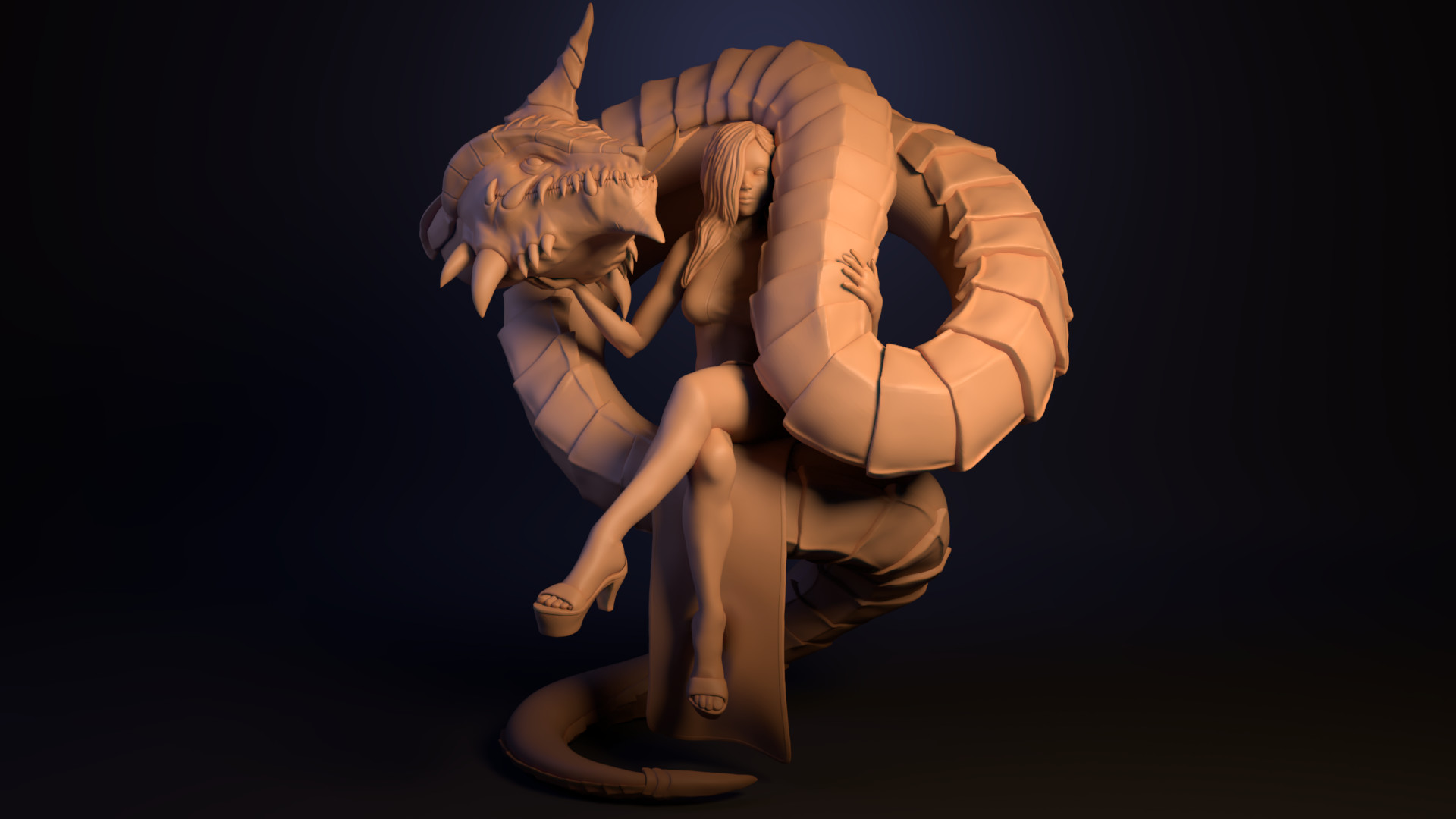 ArtStation - Snake Girl Sculpt