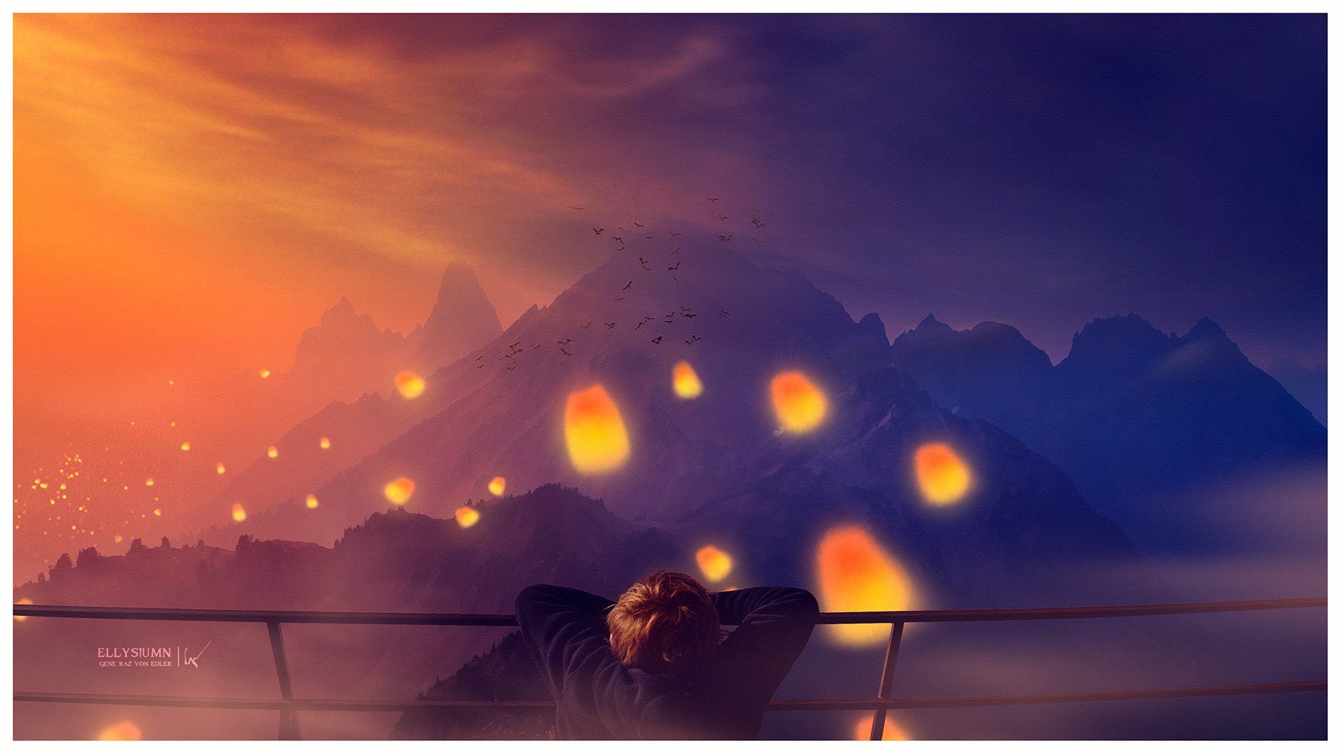 ArtStation - Sunset lanterns
