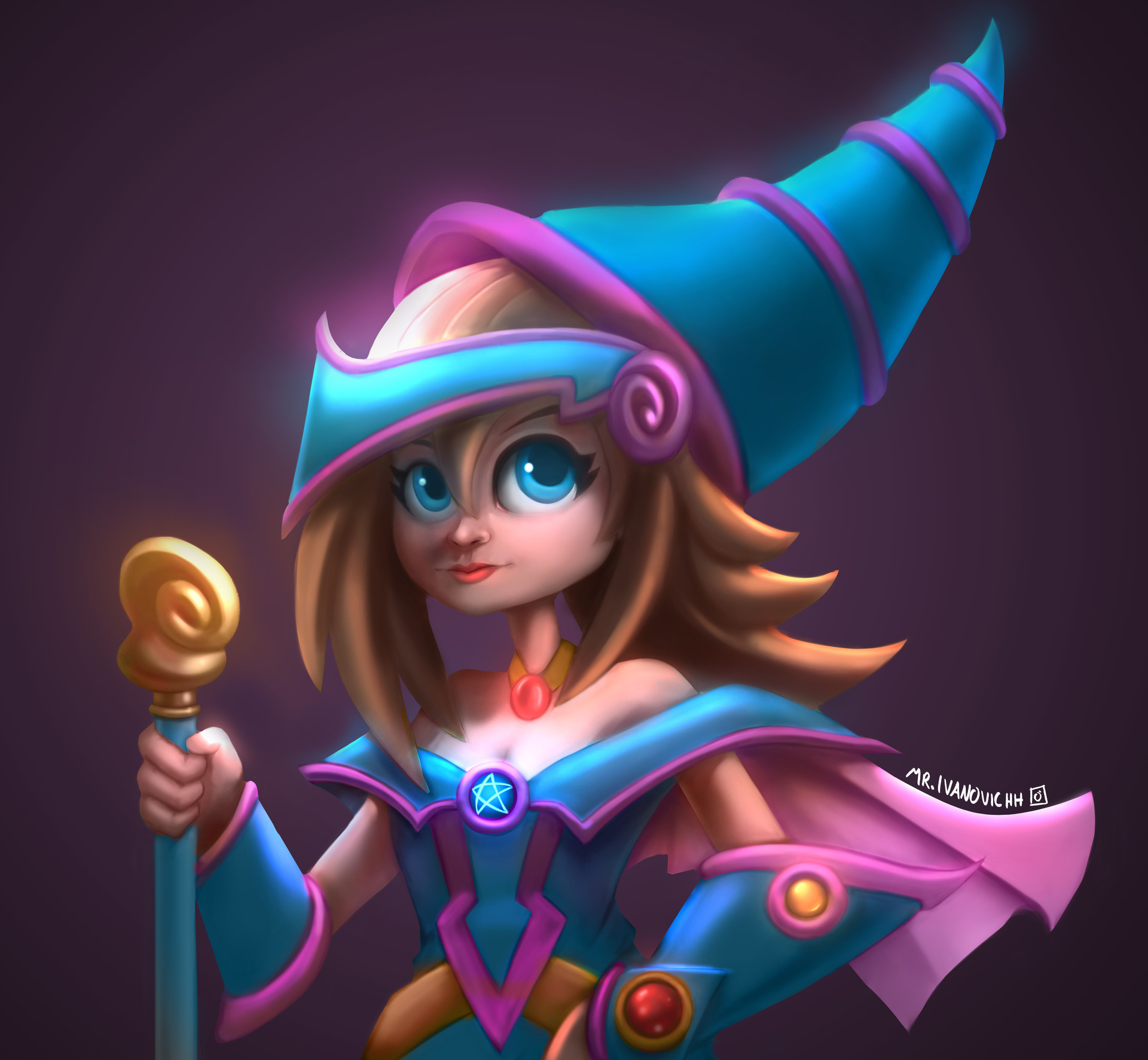 ArtStation - Toon Dark Magician Girl