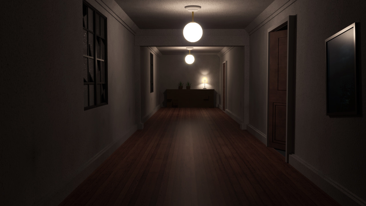 ArtStation - Night Corridor Scene