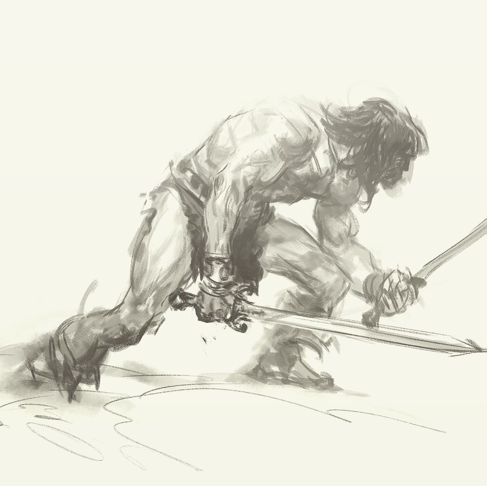 ArtStation - Barbarian sketch