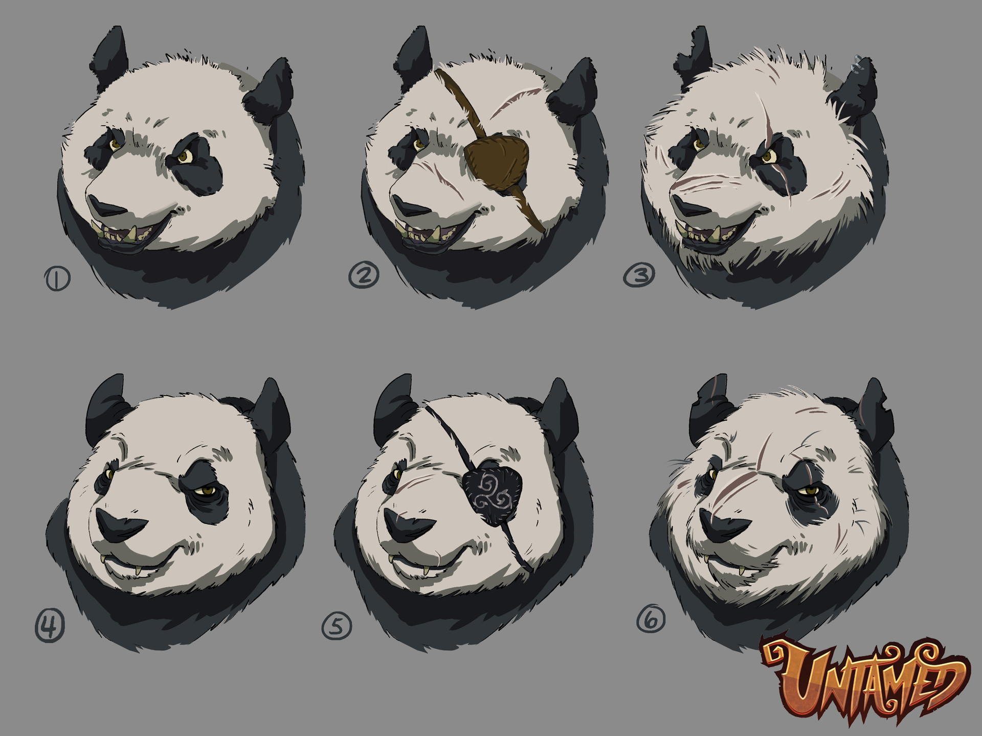 ArtStation - "Untamed" - Panda heads