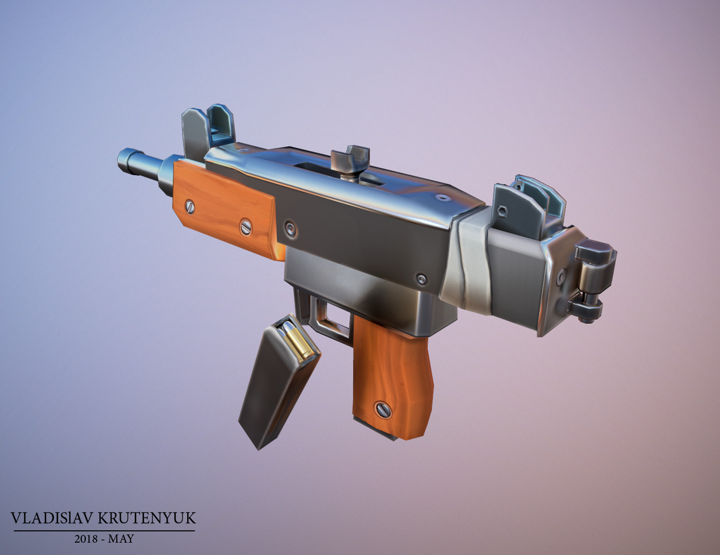 Vlad Krutenyuk - UZI - Stylized & Cartoon Submachine gun