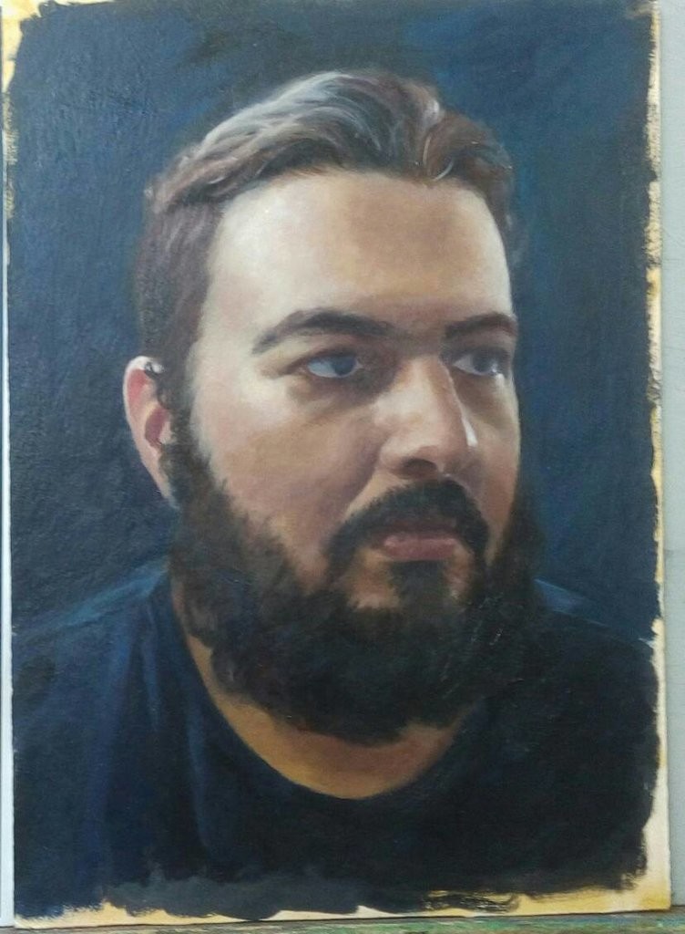 Isabela Lins Flores - Pintura óleo - Retrato rosto