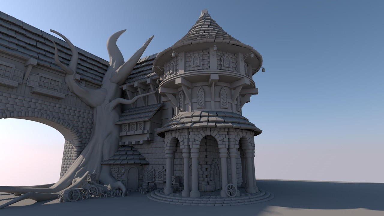 ArtStation - Fantasy Building (in Progress)