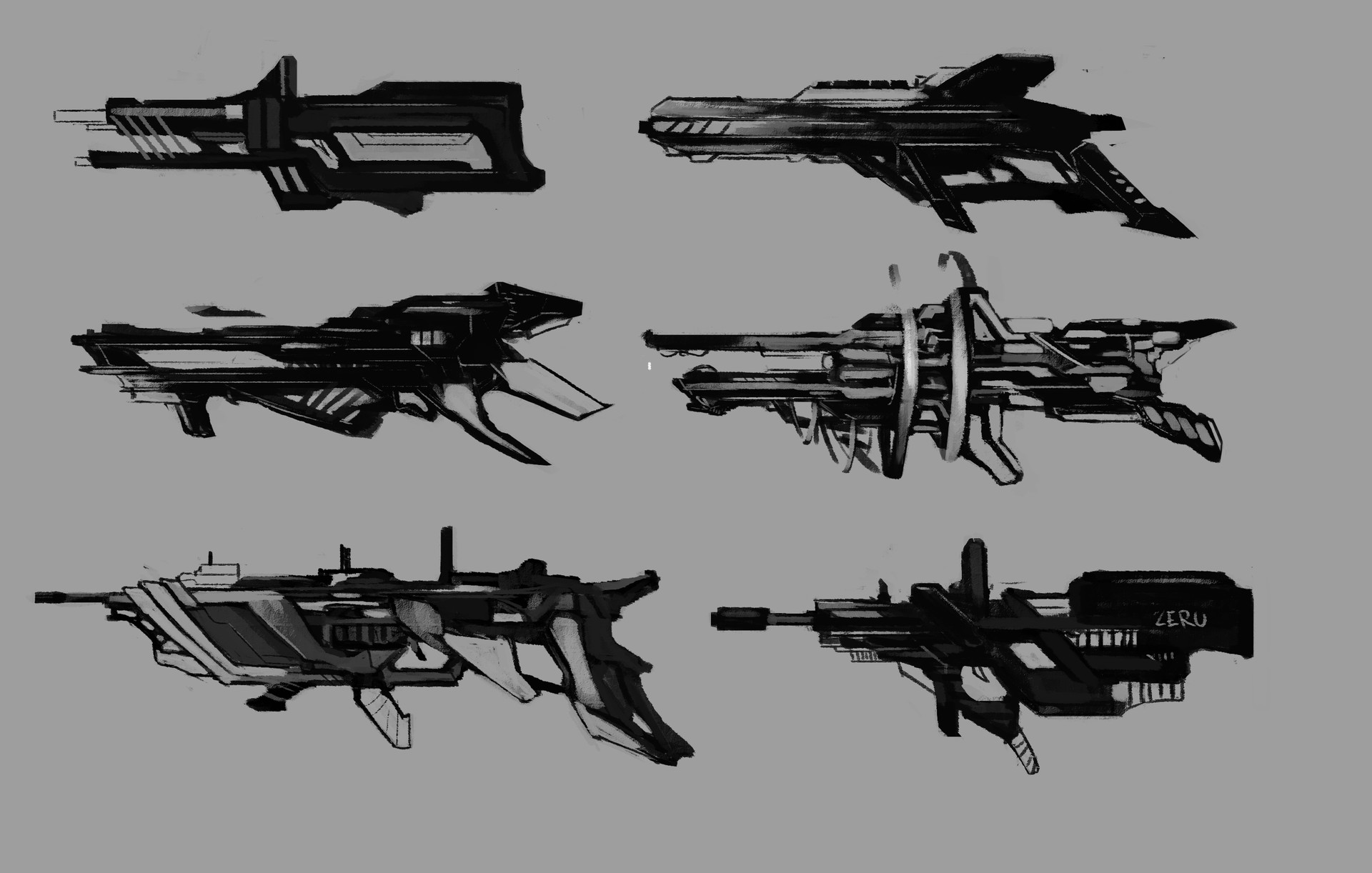 ArtStation - scifi-alien weapon spin off.