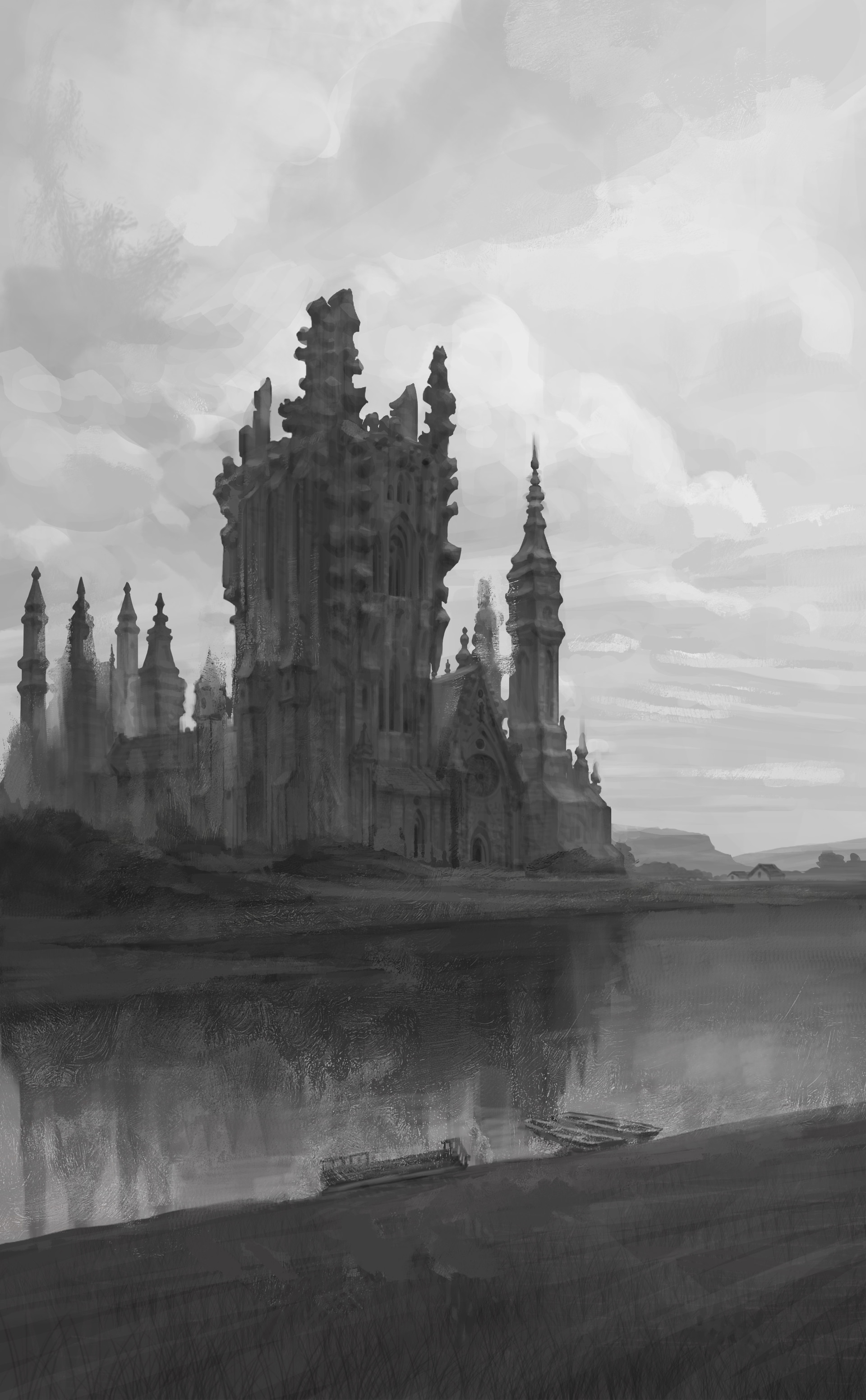 ArtStation - Riverside castle