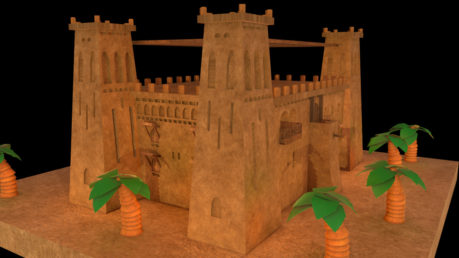 Mijail Muñoz Barrenechea - 3D Cartoon Arab castle.