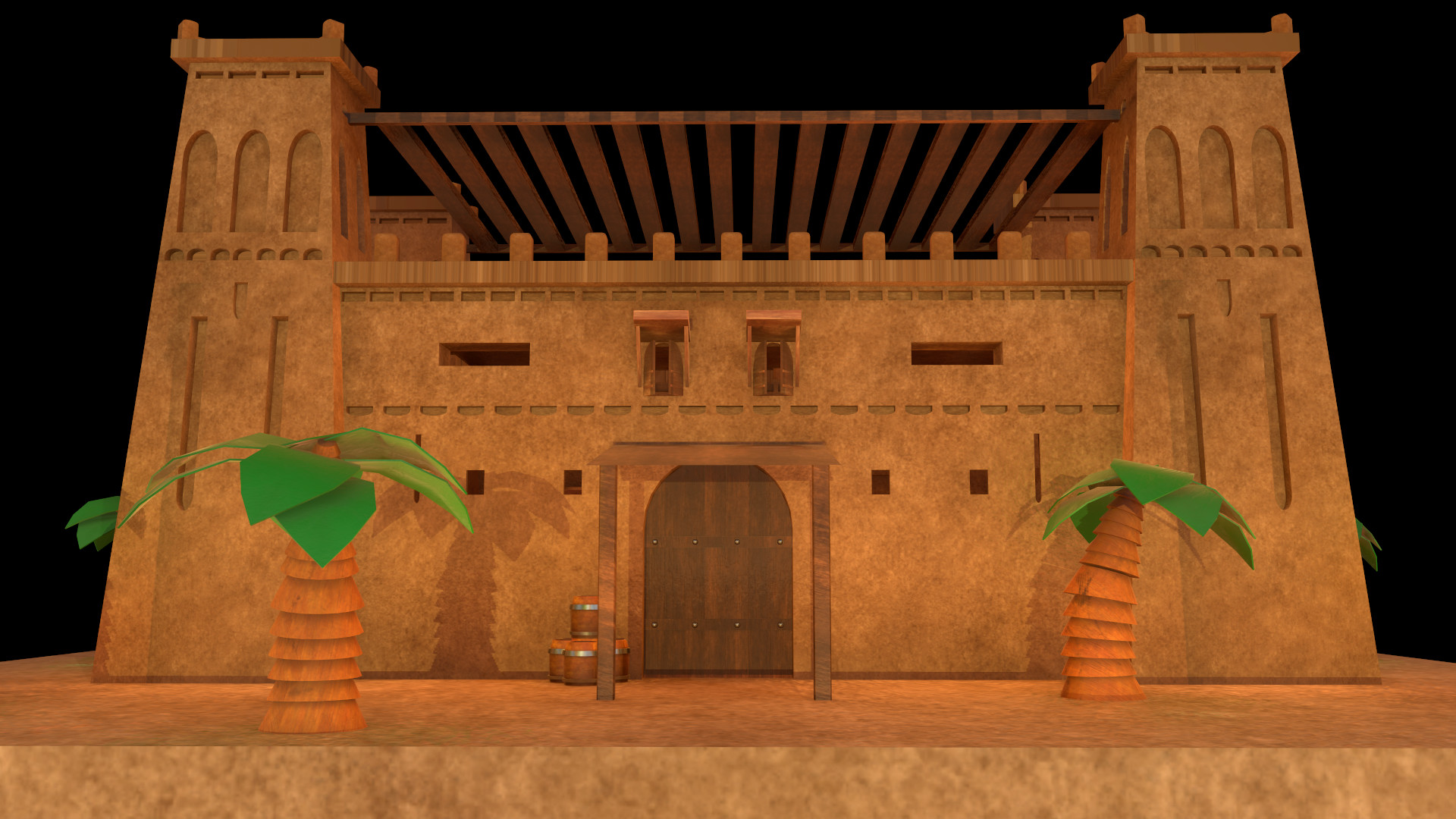 Mijail Muñoz Barrenechea - 3D Cartoon Arab castle.