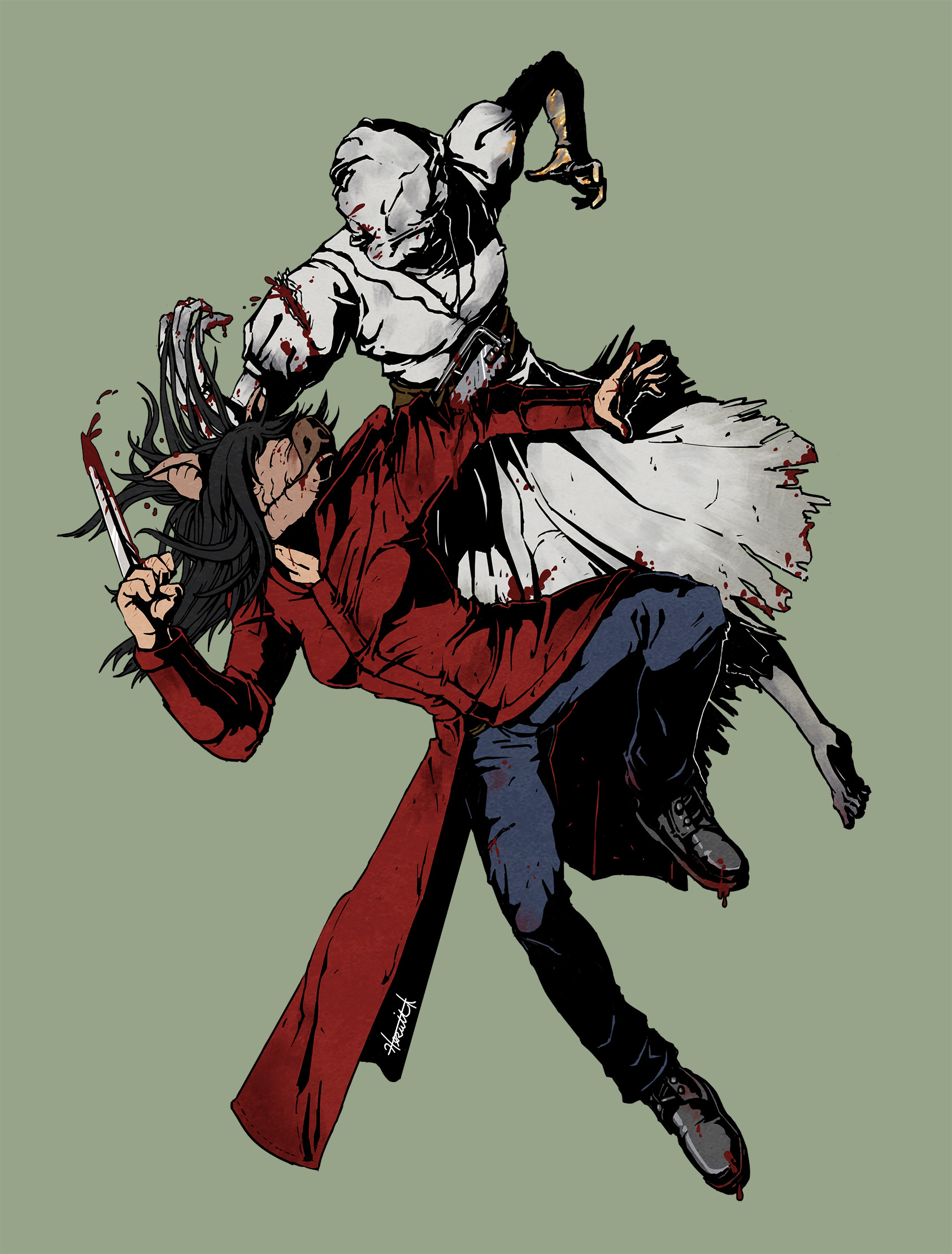 ArtStation - DBD nurse&pig