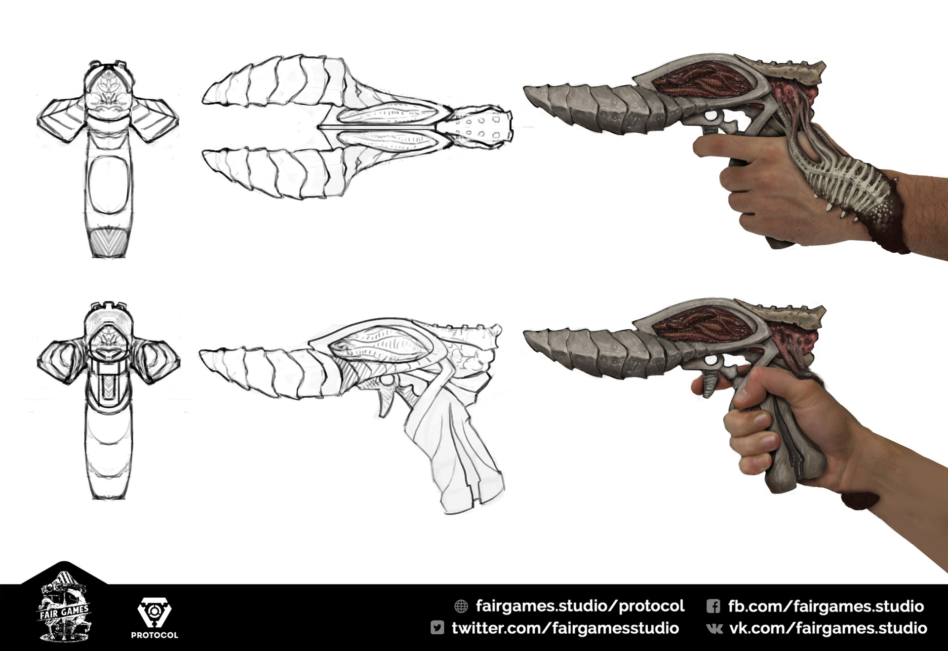 ArtStation - Weapon concept for "PROTOCOL"