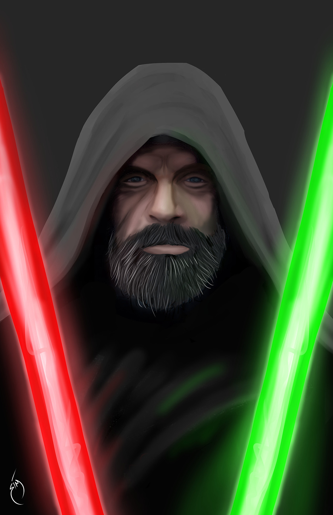 ArtStation - Luke Skywalker 2017 Final with both sabers.