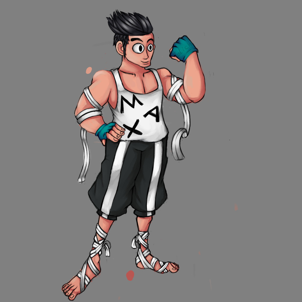 ArtStation - Fighter (Brush testing)