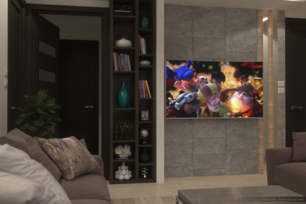 ArtStation - Tv wall design
