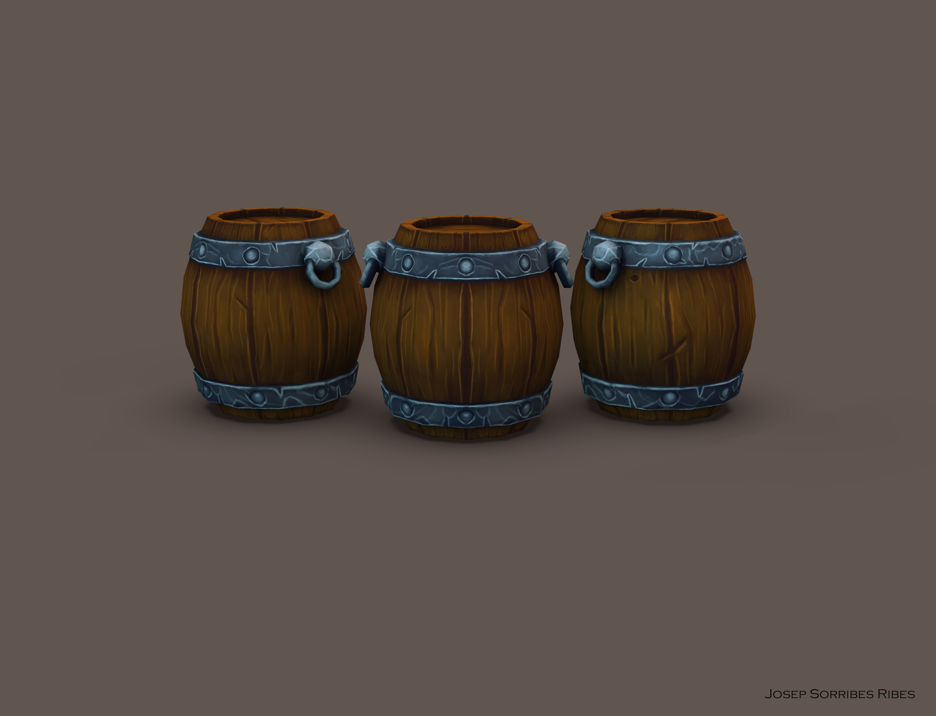 ArtStation - Barrel Hand Painted