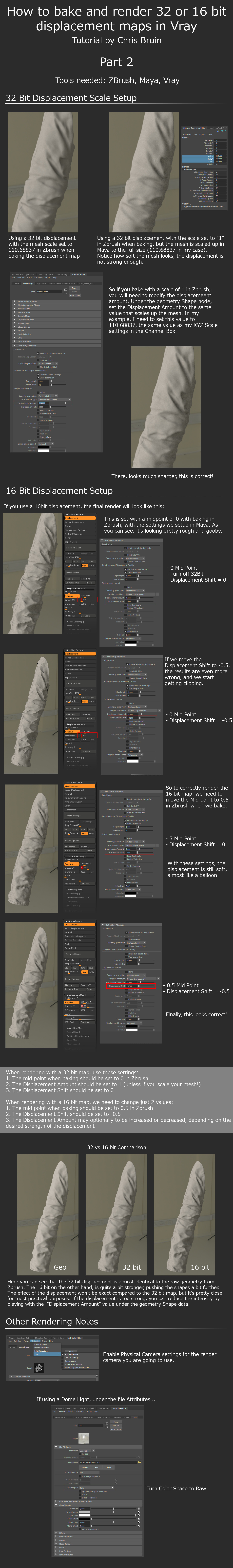 Chris Bruin - How to Render Displacement Maps in Vray