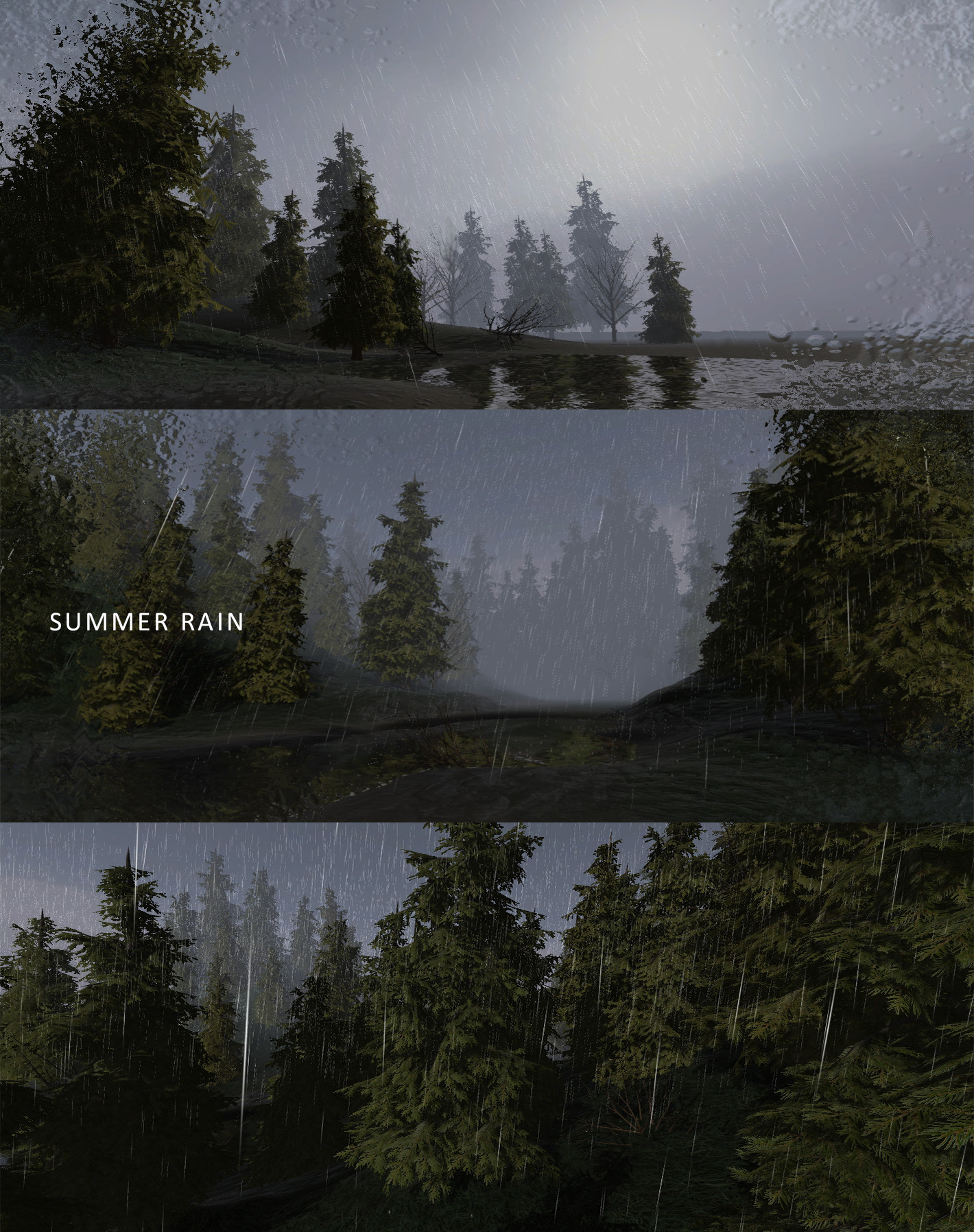 ArtStation - Unity scenes - Summer rain & Winter Snow