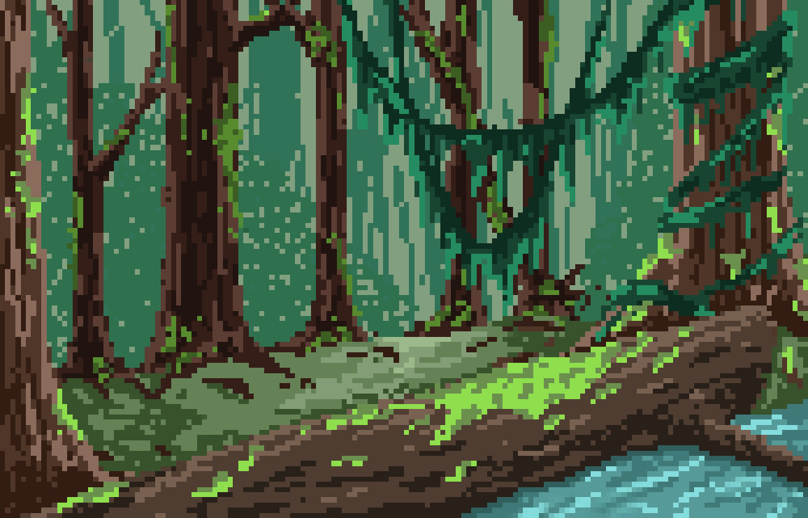 ArtStation - Pixel rainforest