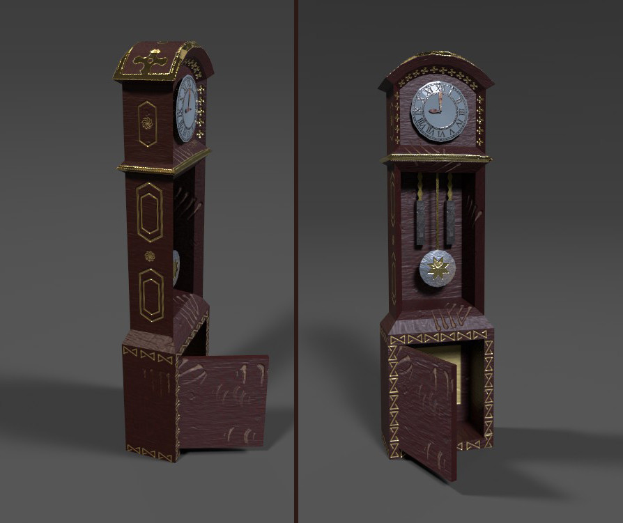 ArtStation - Grandfather Clock