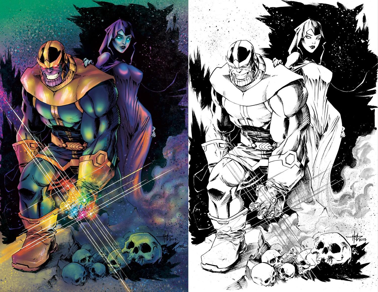 Matías Laborde - Thanos and Death color work