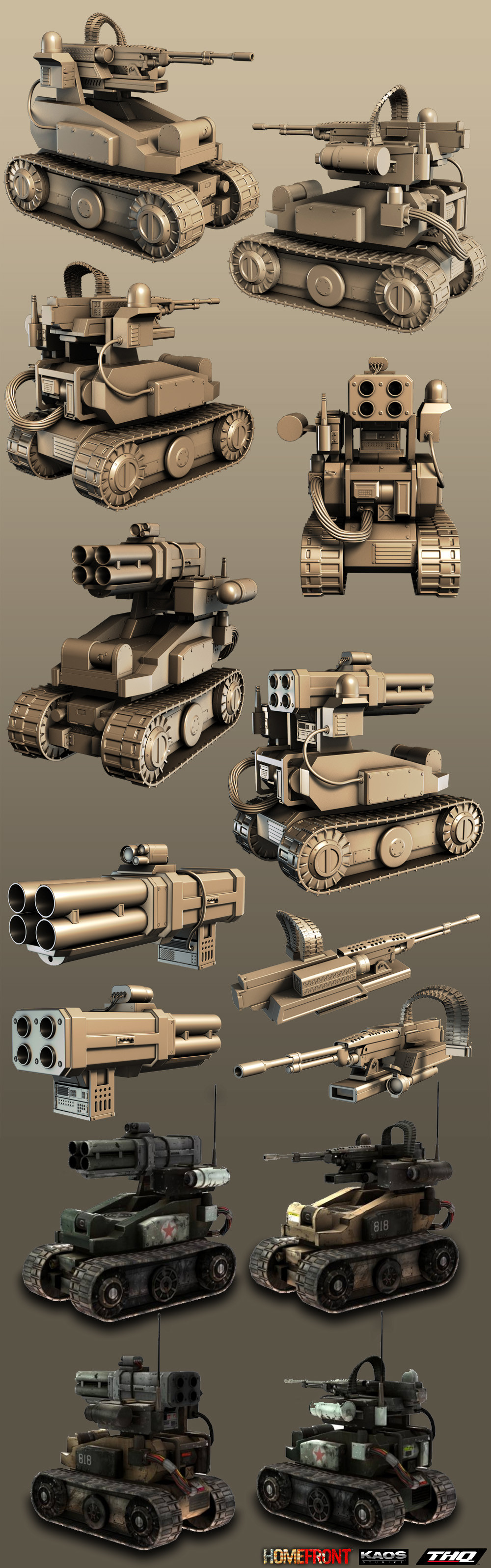 ArtStation - Homefront - Infantry and Anti Vehicle Ground Drone variation