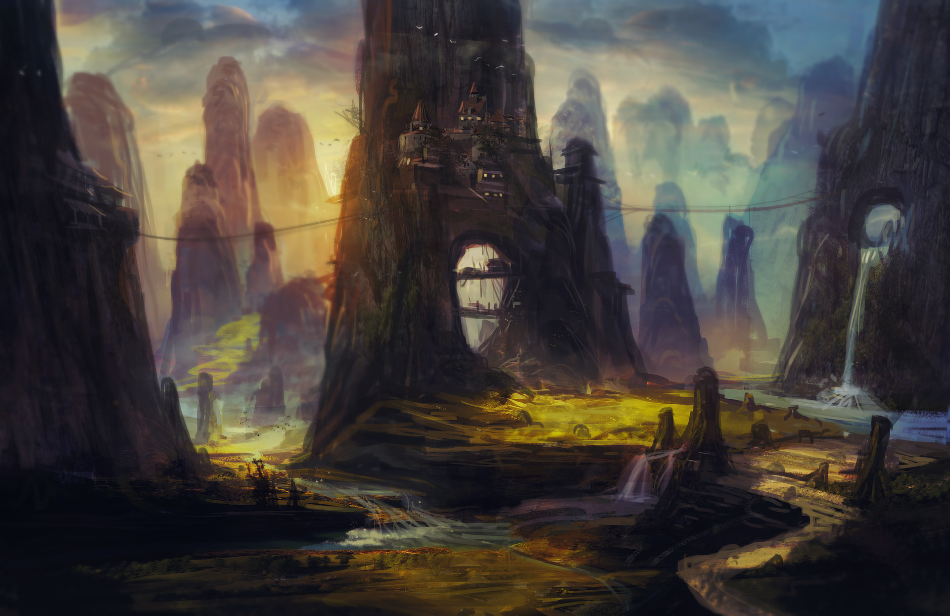 ArtStation - landscape sketch