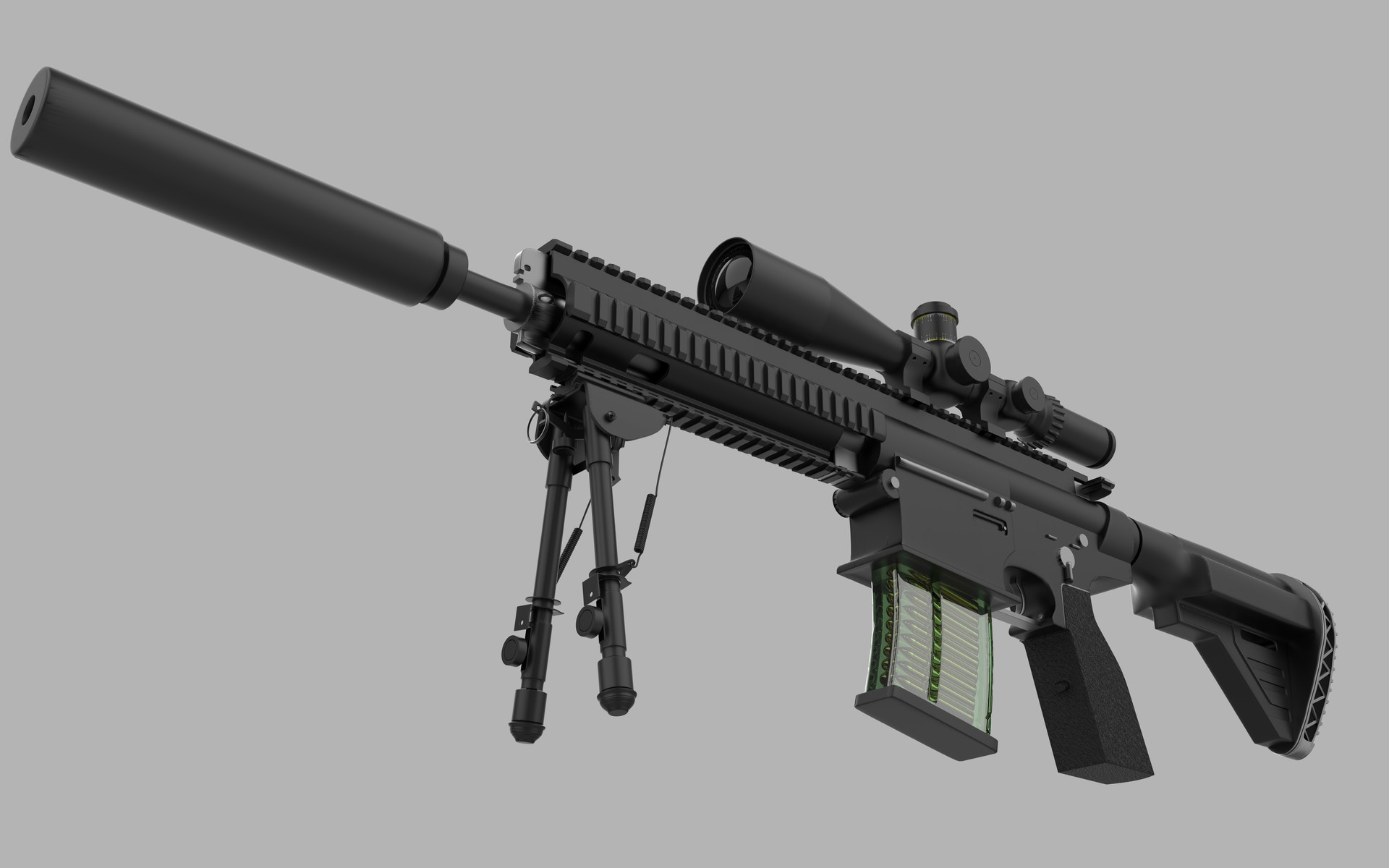 ArtStation - 3d model Sniper rifle