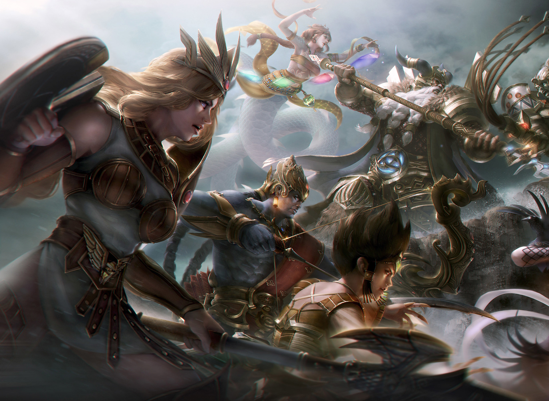 Justice Wong - Smite- 5 VS 5 battle