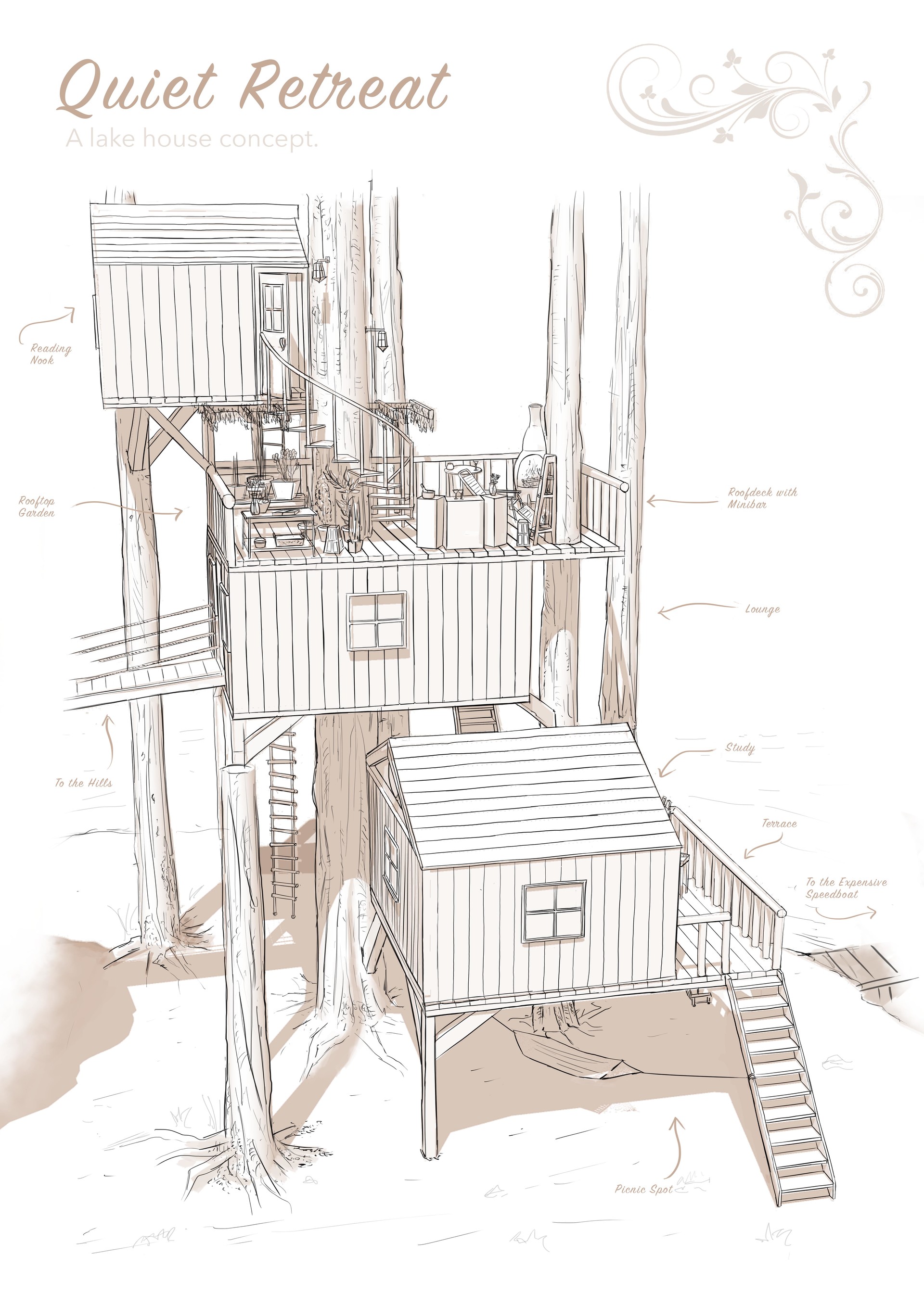 Bryan Vidal - Quiet Retreat - A Lake House Concept