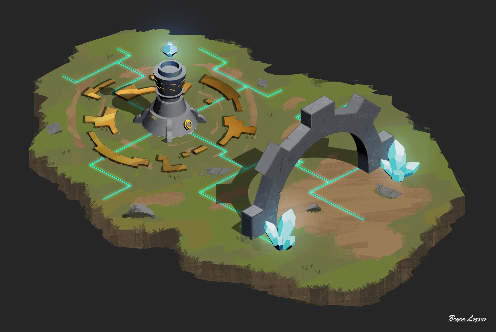 ArtStation - Isometric ruins & Landscape