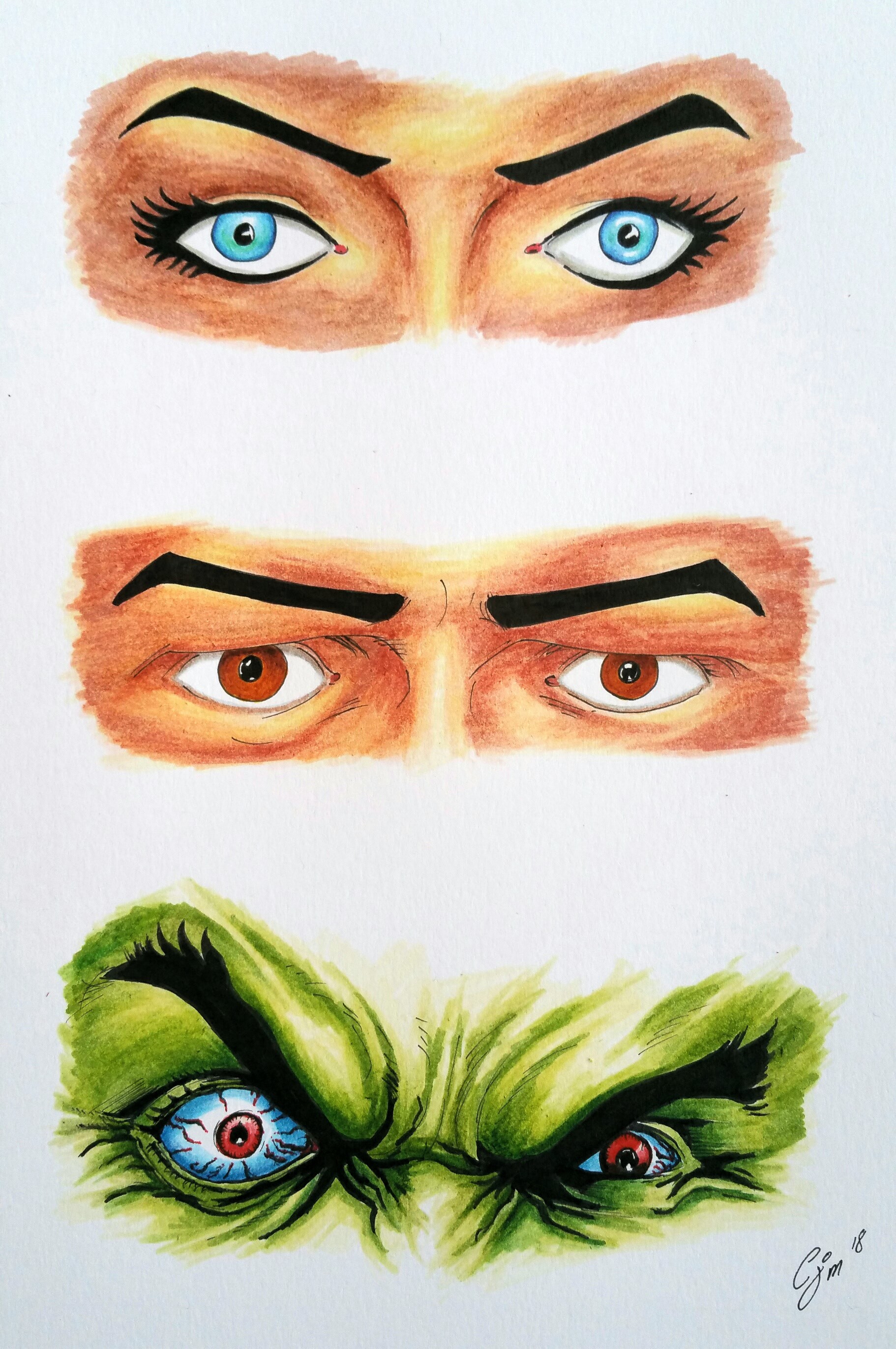 colin merrick portfolio - Comic Eyes Study
