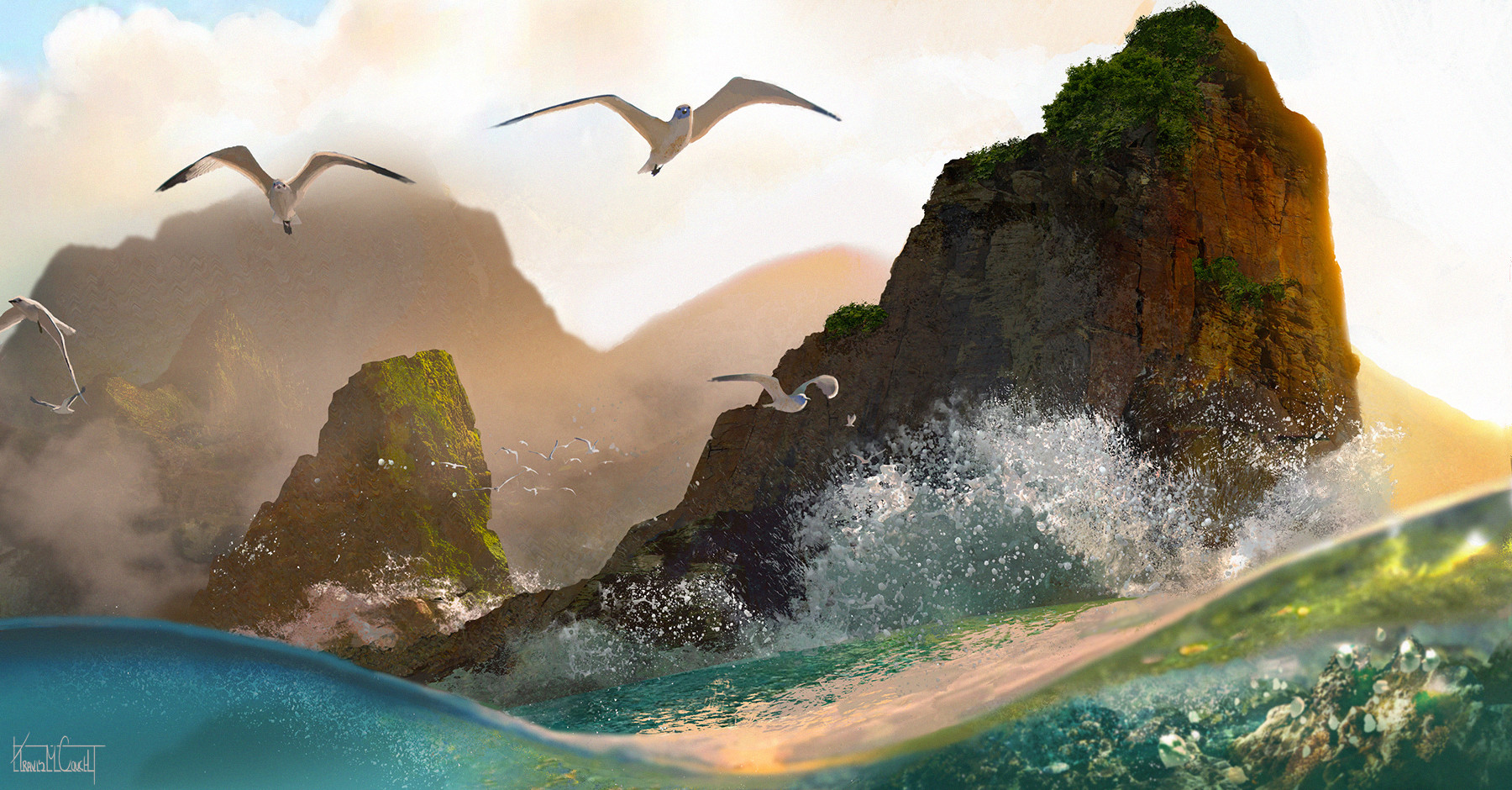 Beach Break by Travis M Couch : r/ImaginarySeascapes