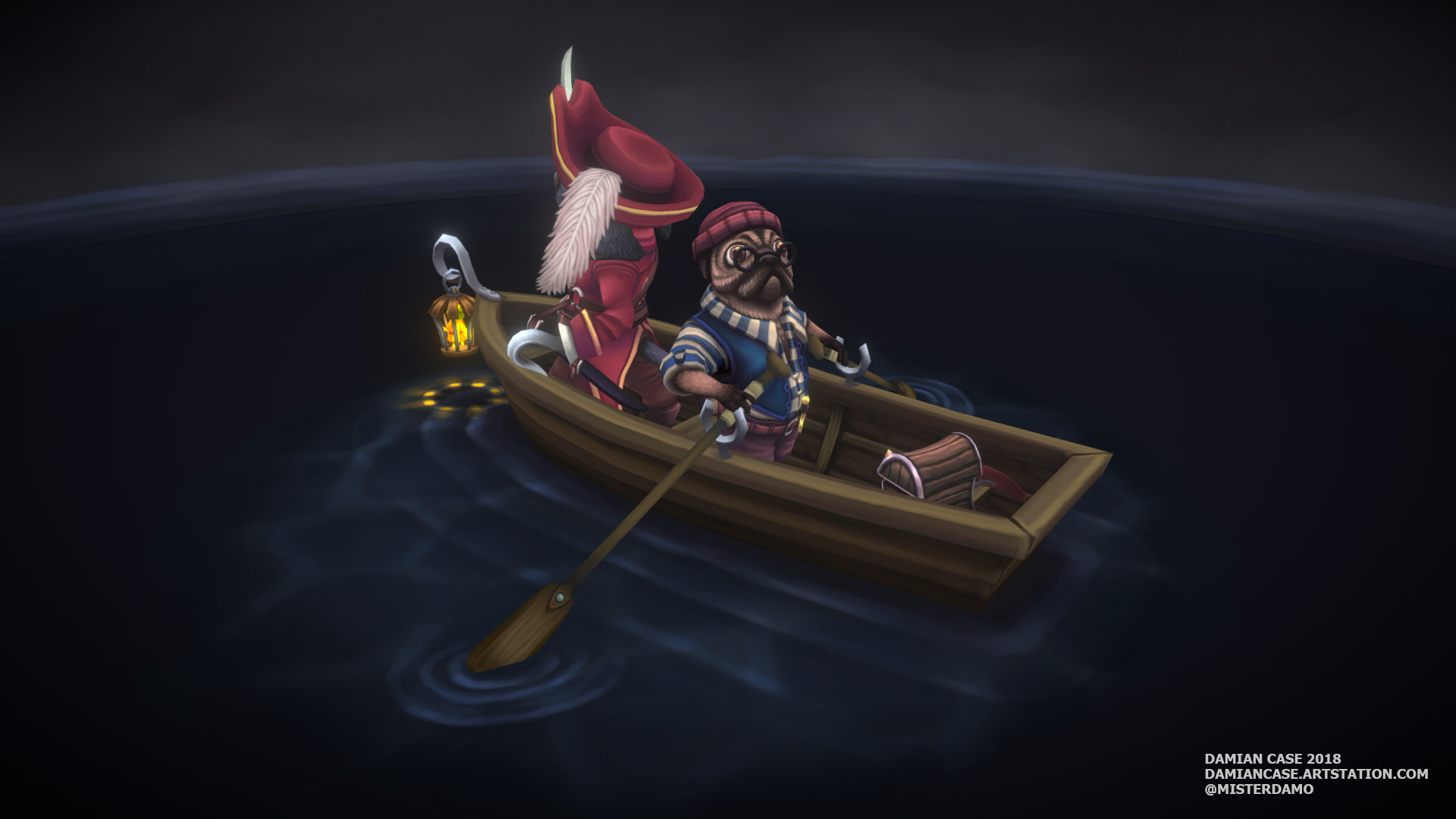 Damian Case - Pirate scene - Hook and Smee