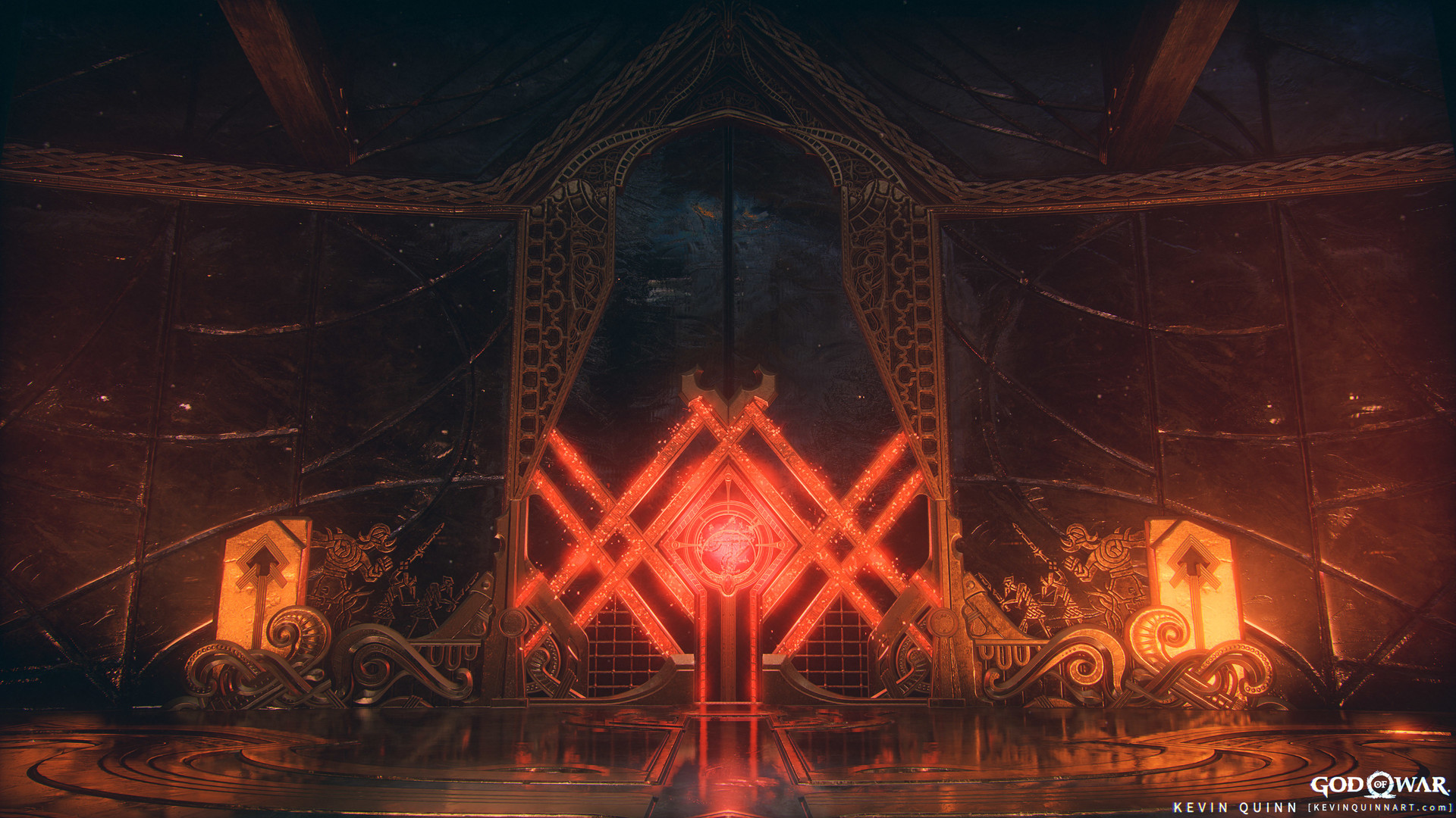 Kevin Quinn: Portfolio - God of War (2018) - Realm Travel Room In-Game