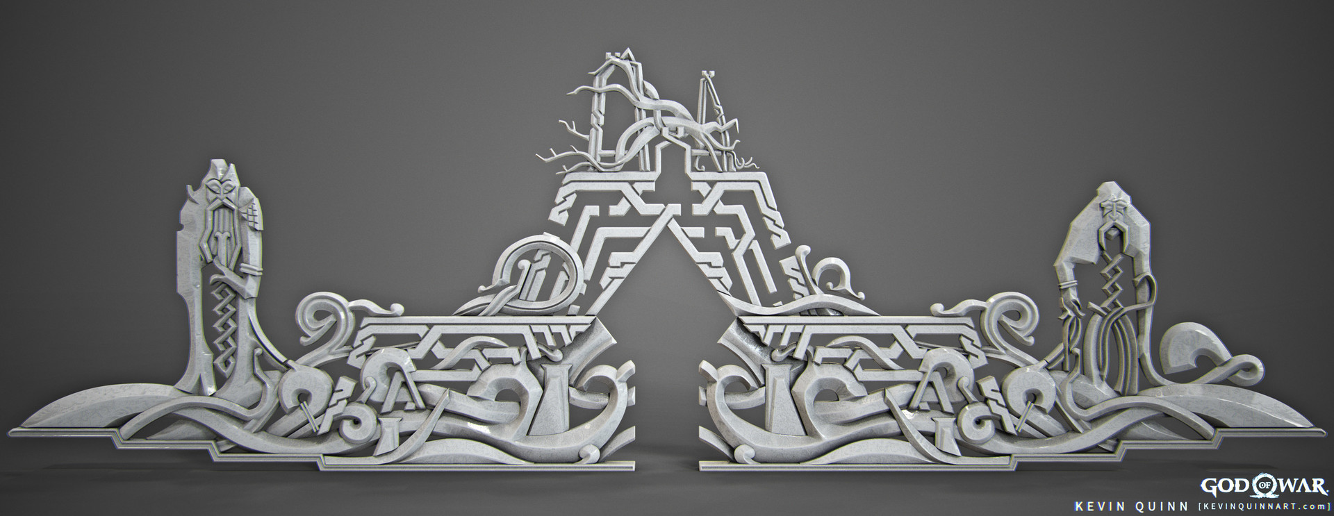 Kevin Quinn: Portfolio - God of War (2018) - Realm Travel Door Renders
