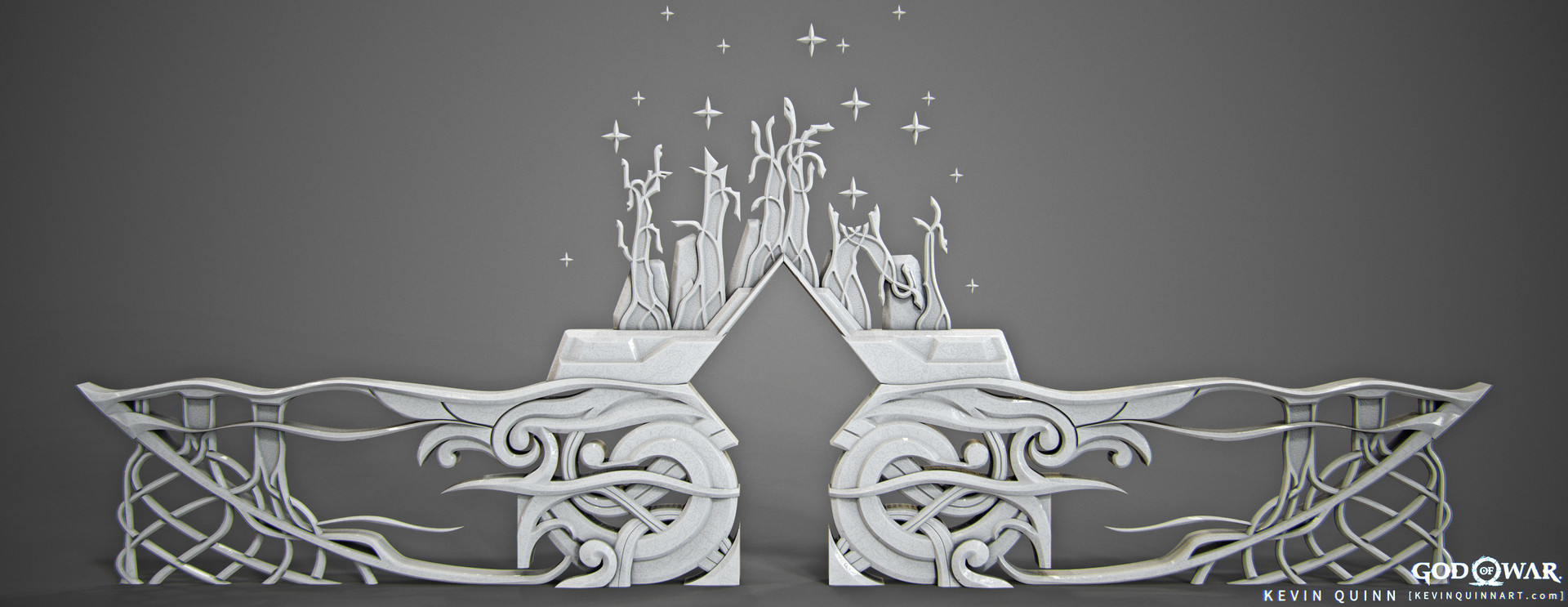 Kevin Quinn: Portfolio - God of War (2018) - Realm Travel Door Renders