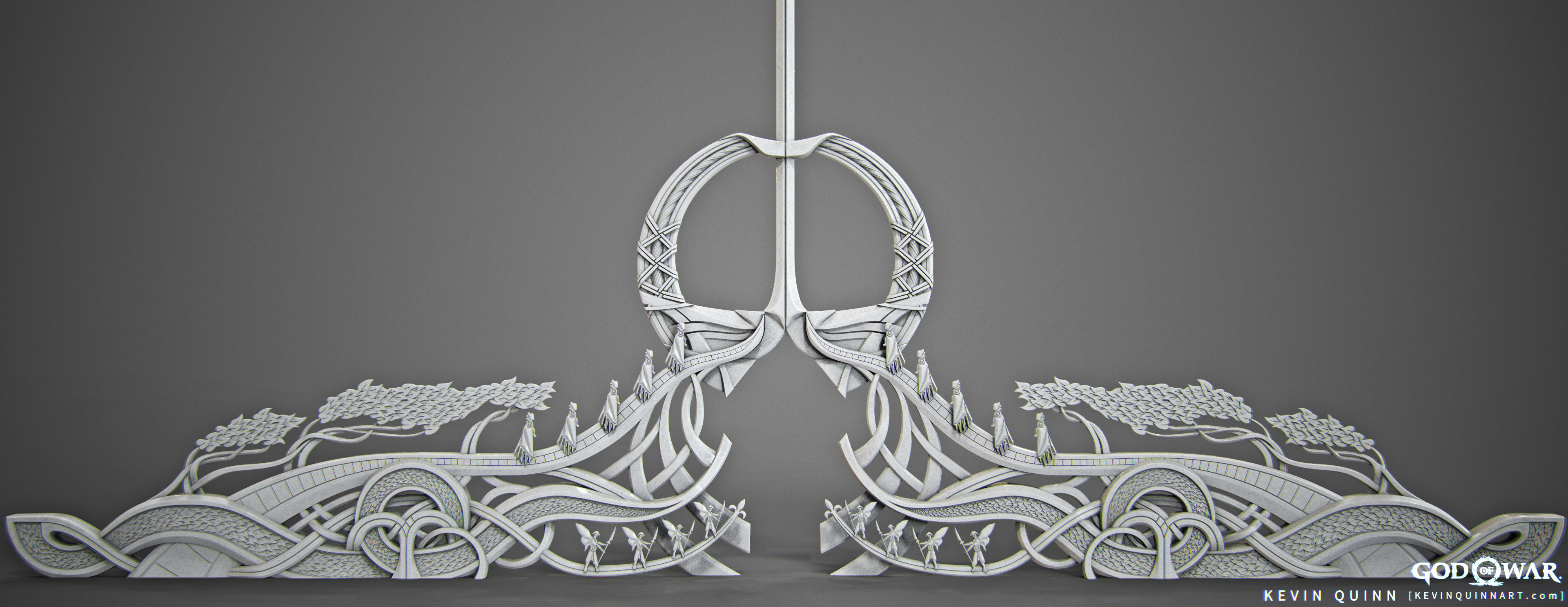 Kevin Quinn: Portfolio - God of War (2018) - Realm Travel Door Renders