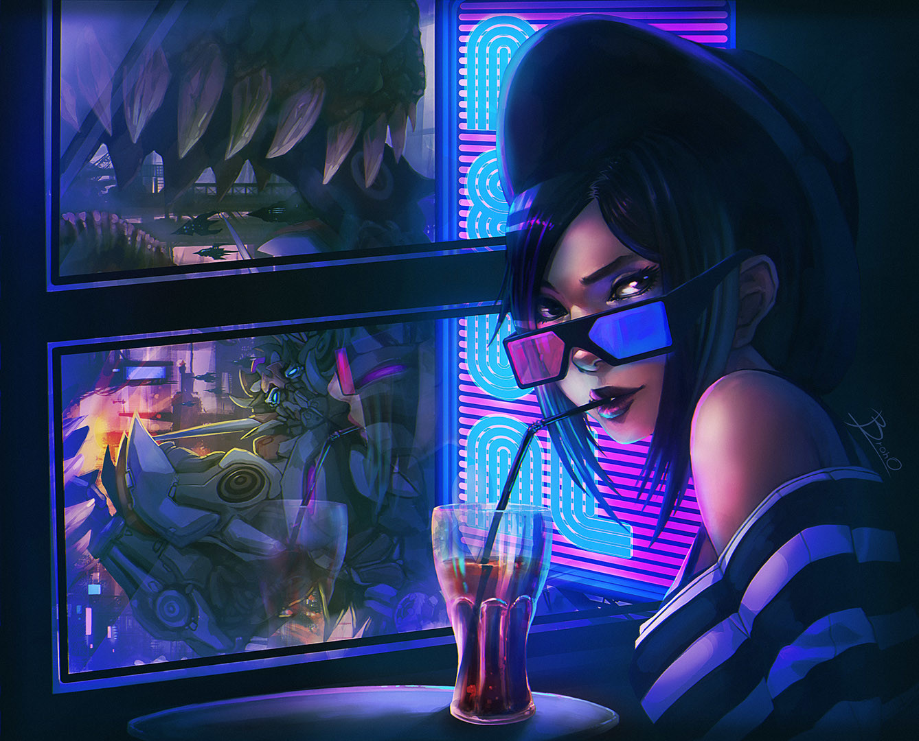 ArtStation - Neon Girl
