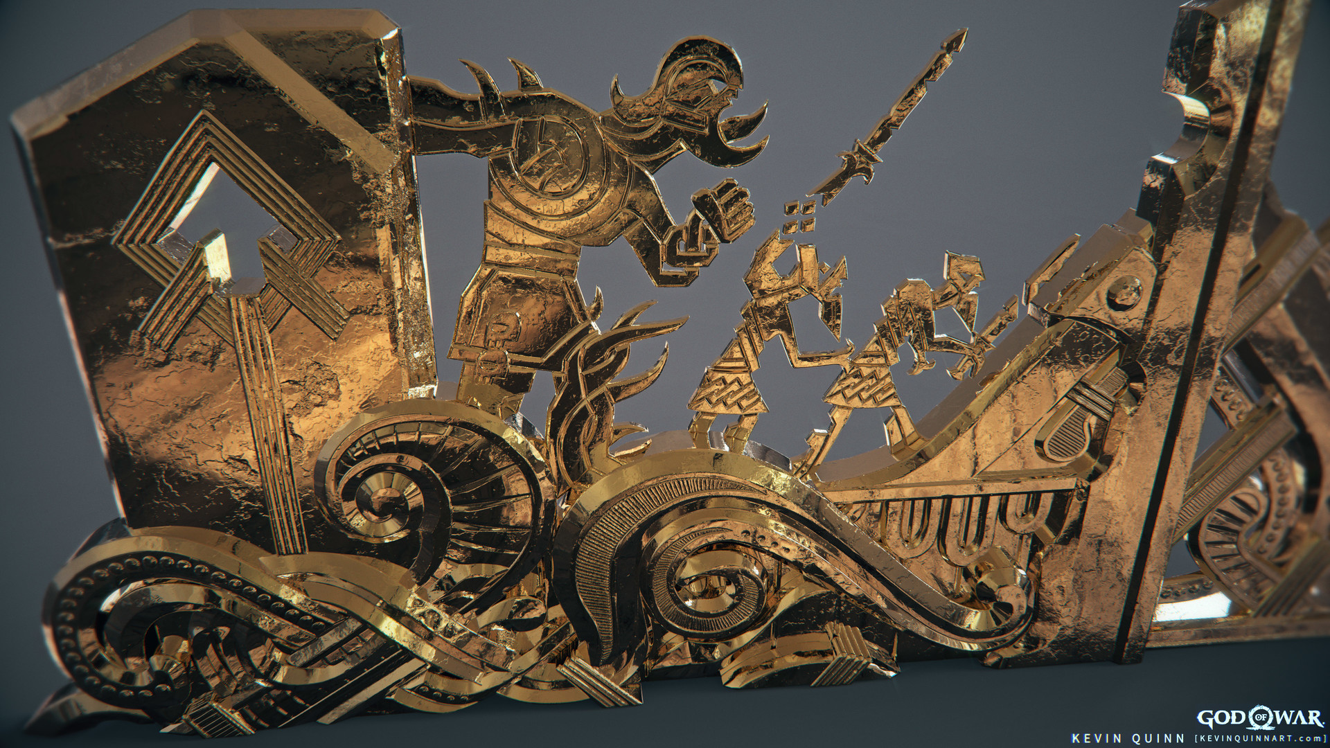 Kevin Quinn: Portfolio - God of War (2018) - Realm Travel Door Renders