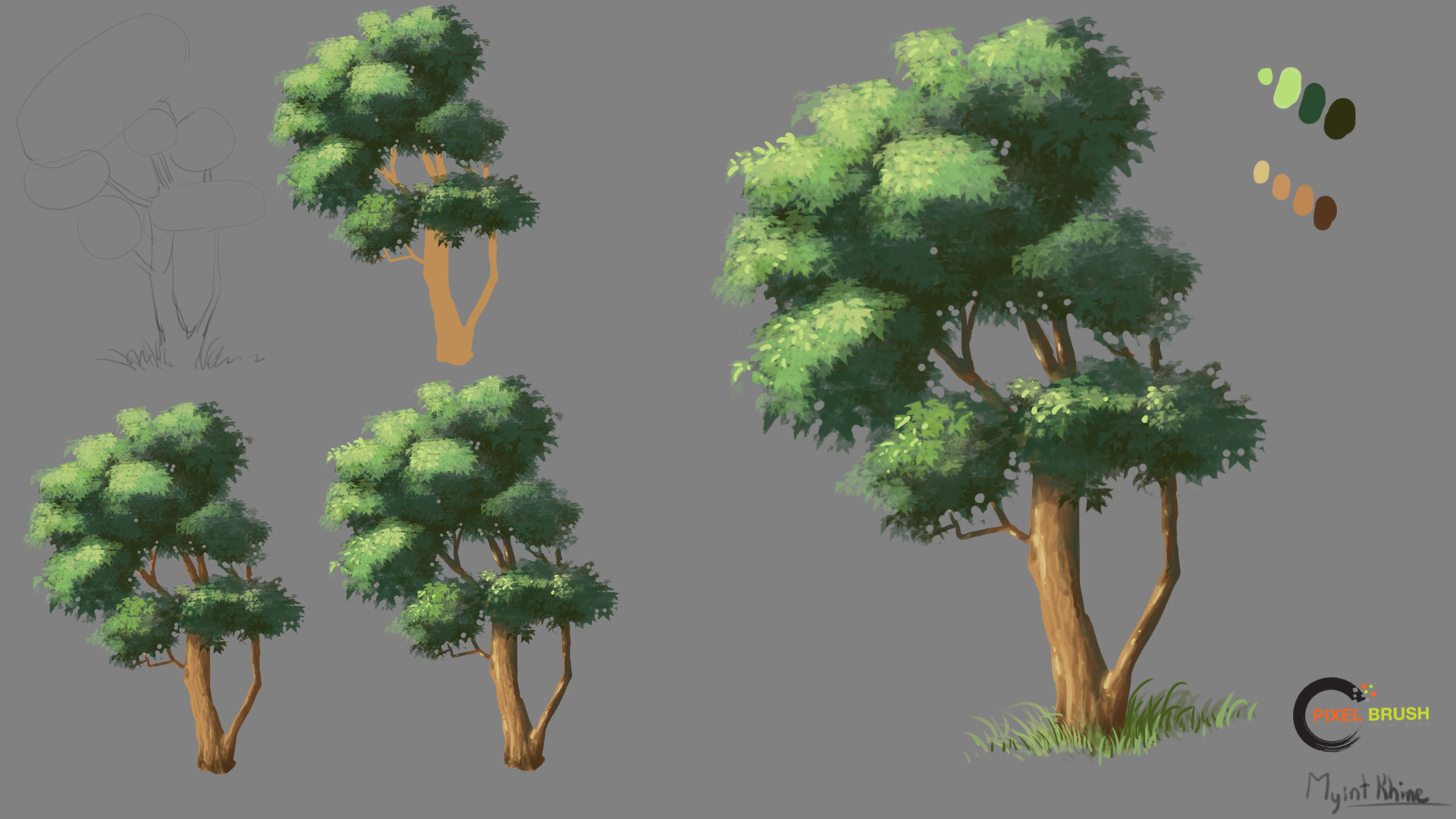 ArtStation - Tree ( step by step )
