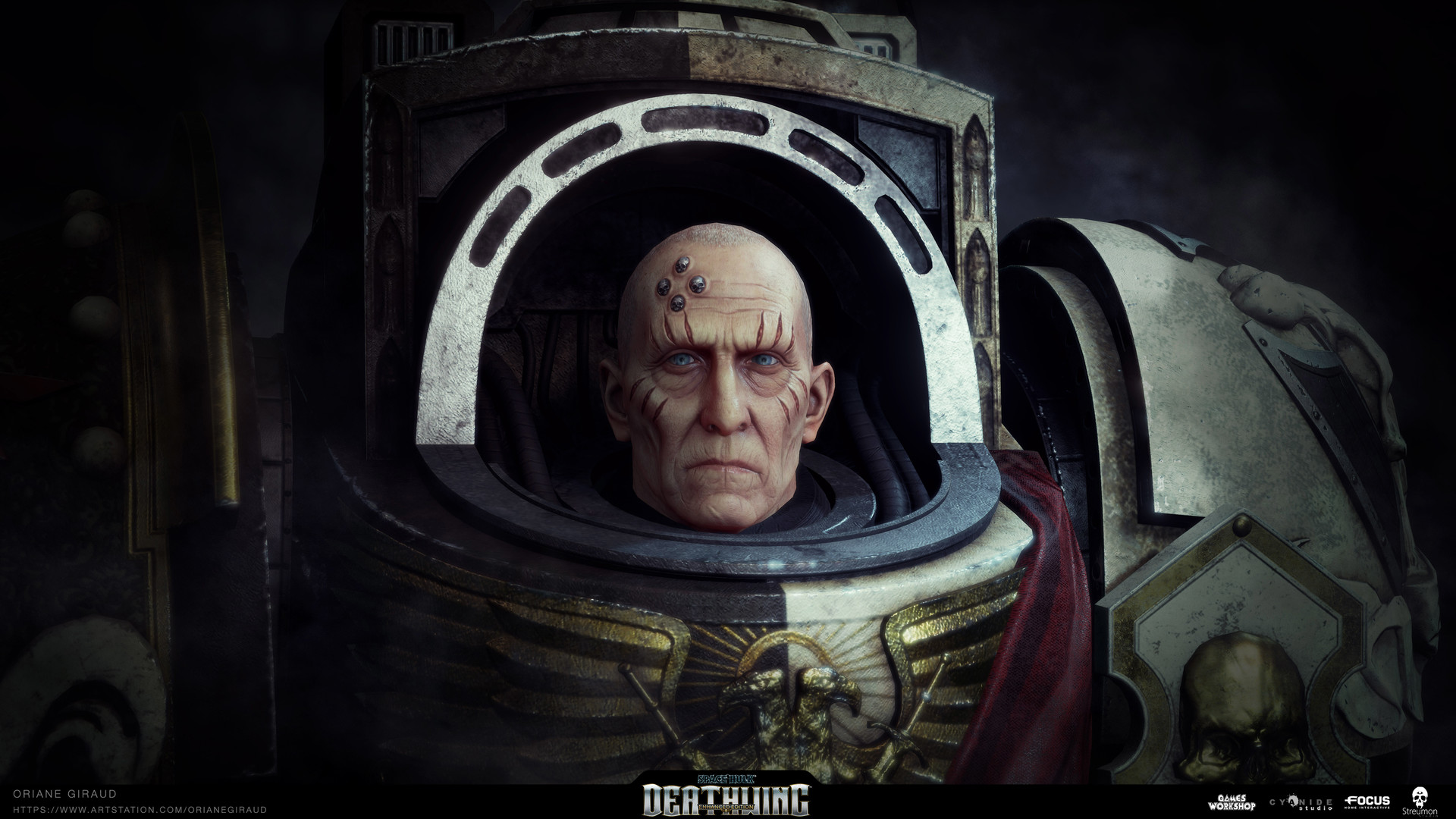 Oriane Giraud - Space Hulk Deathwing - Interrogator Chaplain Heads