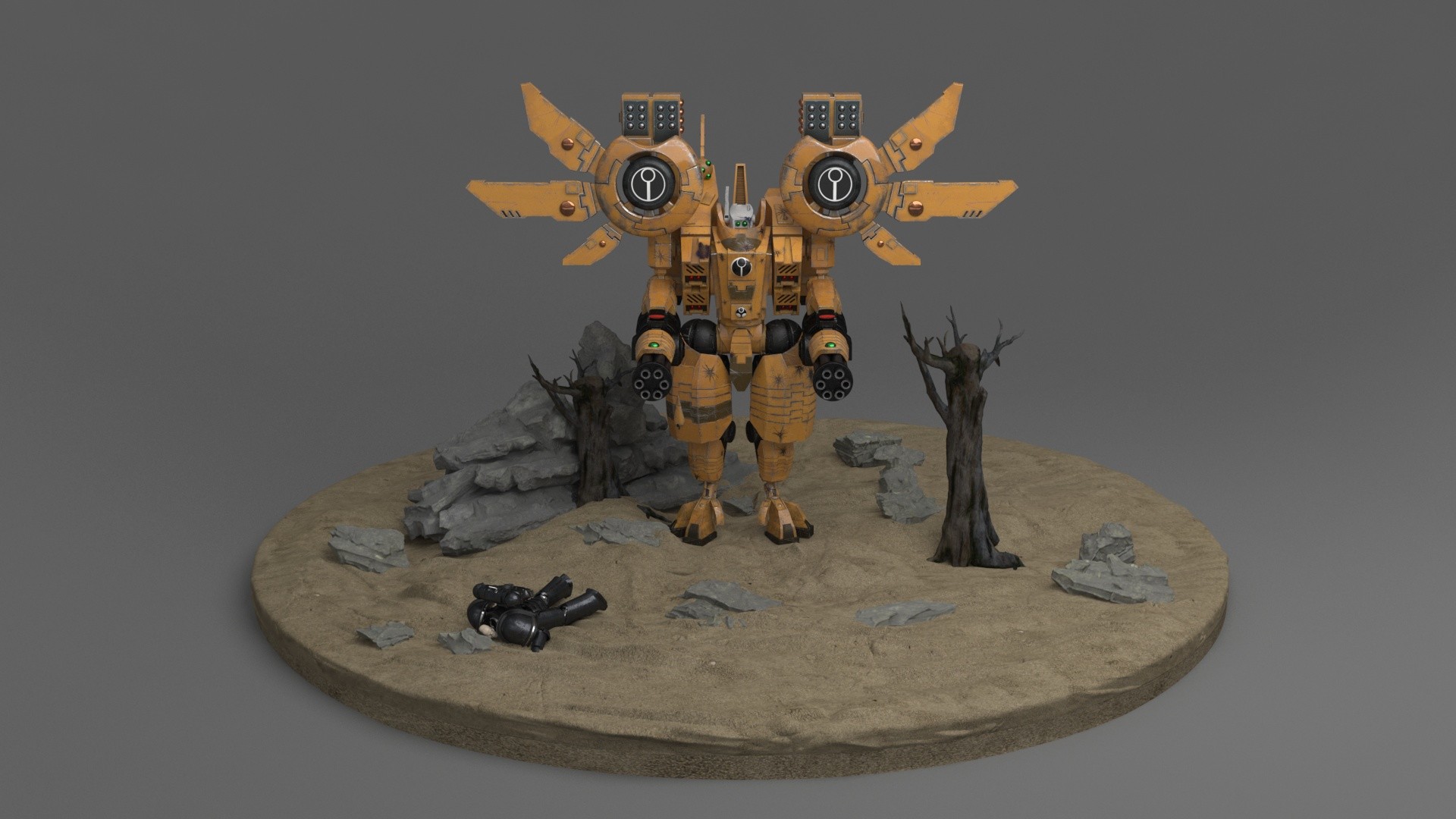 ArtStation - Riptide Battlesuit - Tau (warhammer 40k)