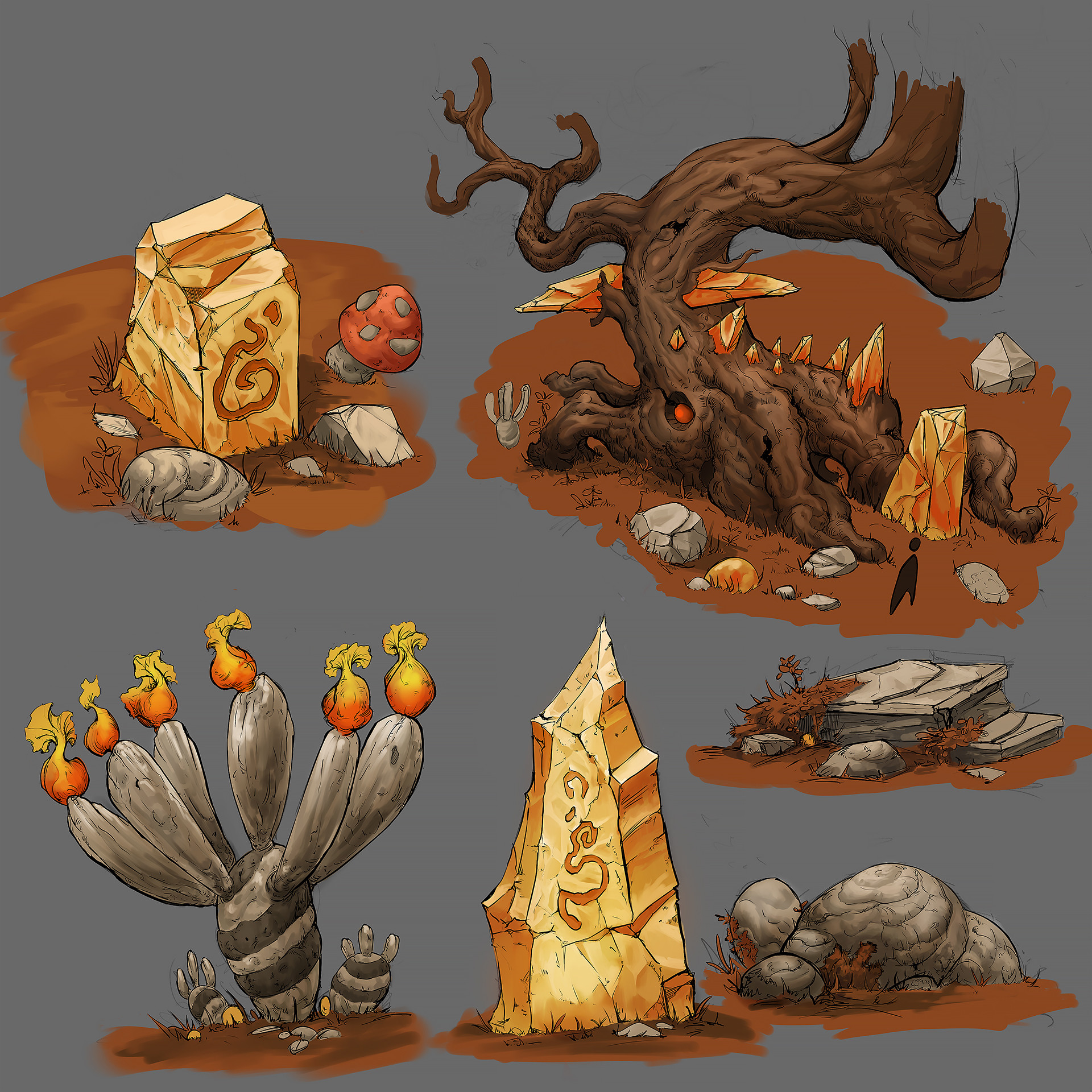 ArtStation - Sketch and landscape props